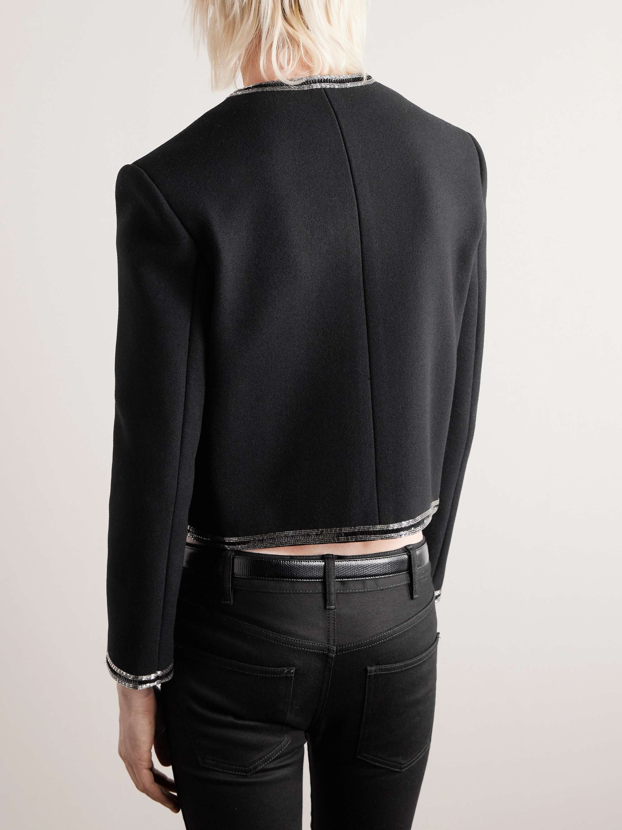 CELINE HOMME Slim-Fit Embellished Wool Jacket for Men | MR PORTER