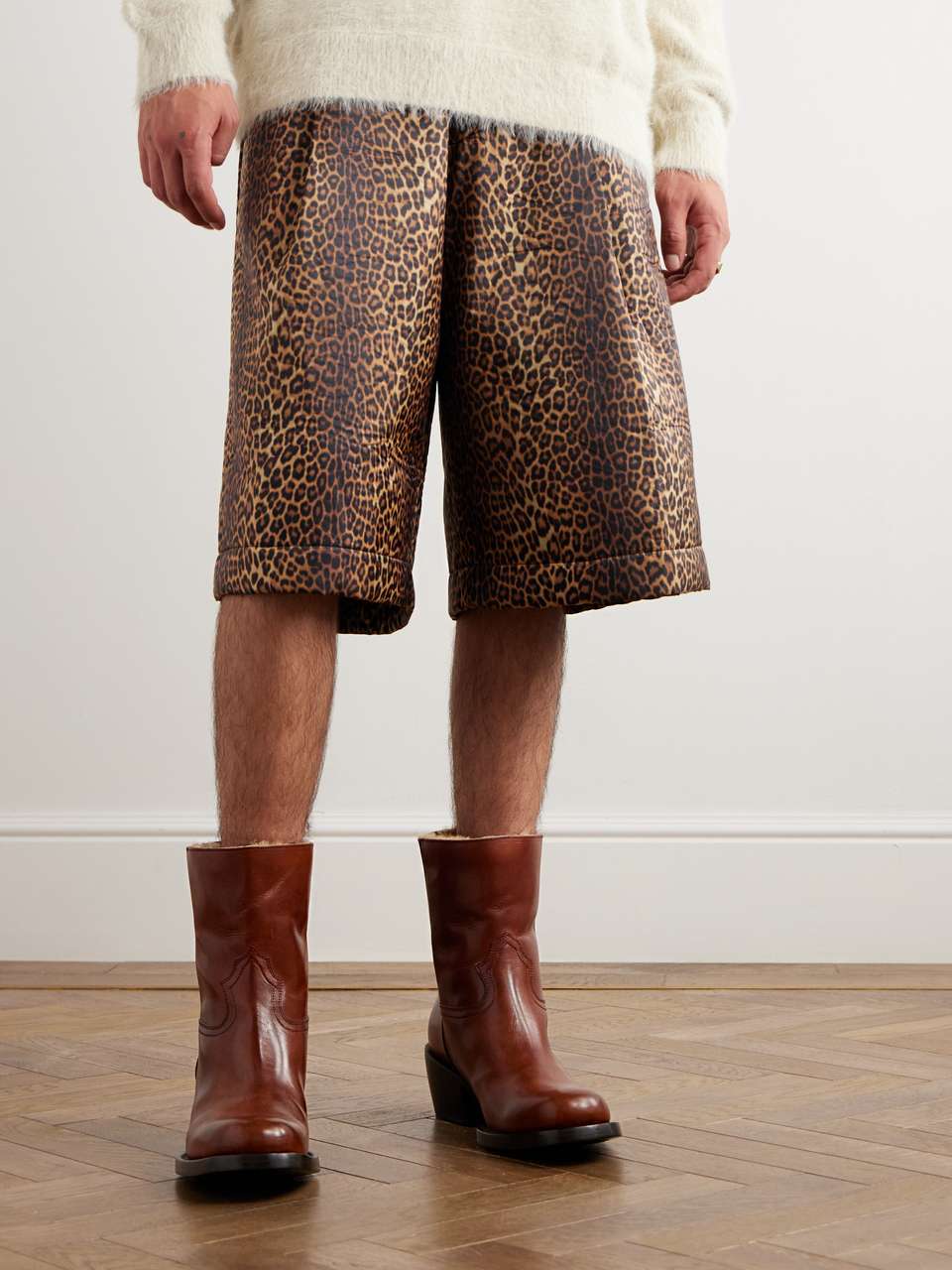 DRIES VAN NOTEN Shearling-Lined Leather Boots for Men | MR PORTER