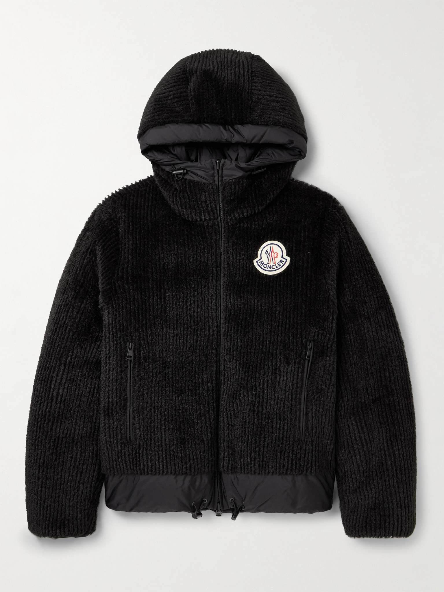 MONCLER Tejat Reversible Logo-Appliquéd Corduroy and Shell Hooded Down ...