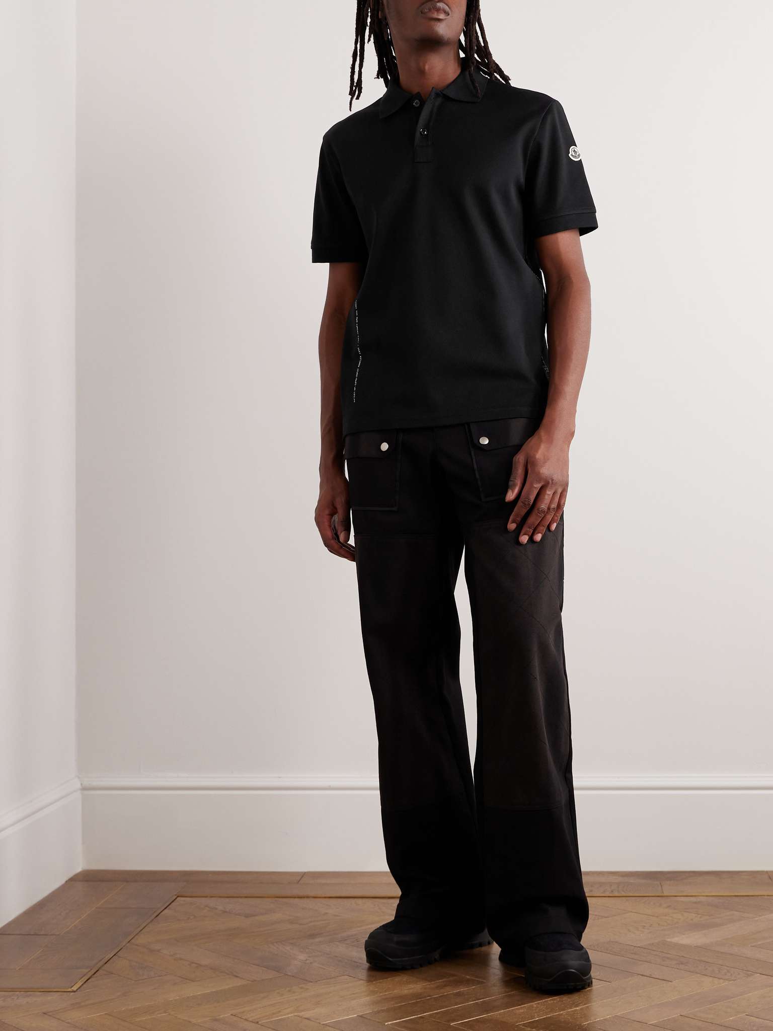 MONCLER GENIUS 7 Moncler FRGMT Hiroshi Fujiwara Logo-Appliquéd Satin ...