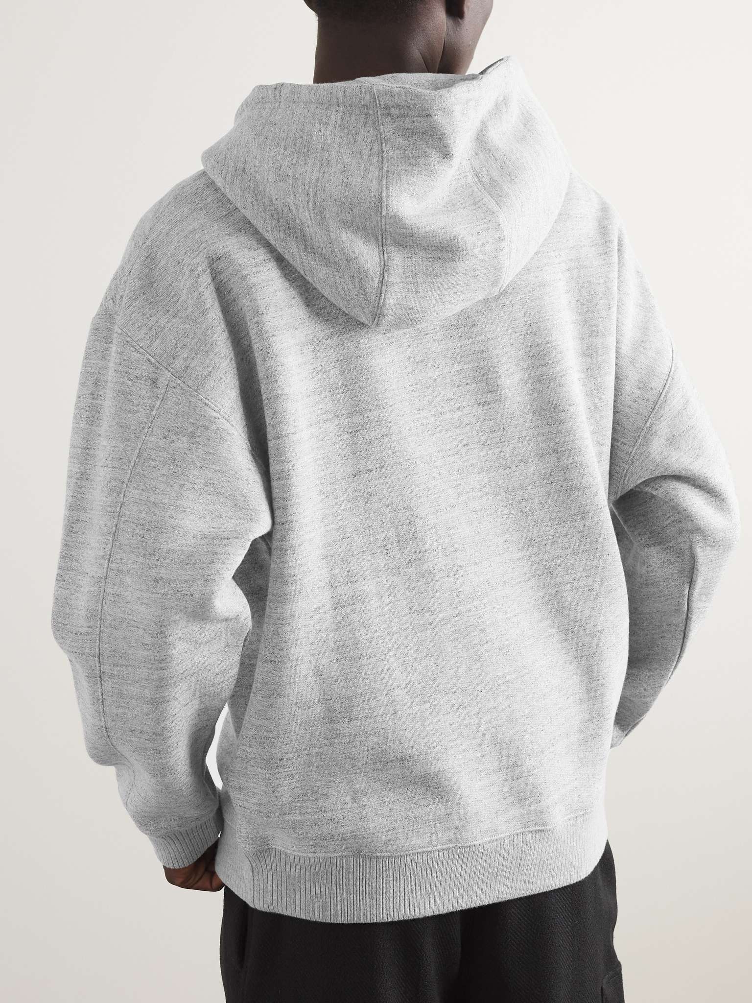 Gray Logo-Print Cotton-Jersey Hoodie | LOEWE | MR PORTER