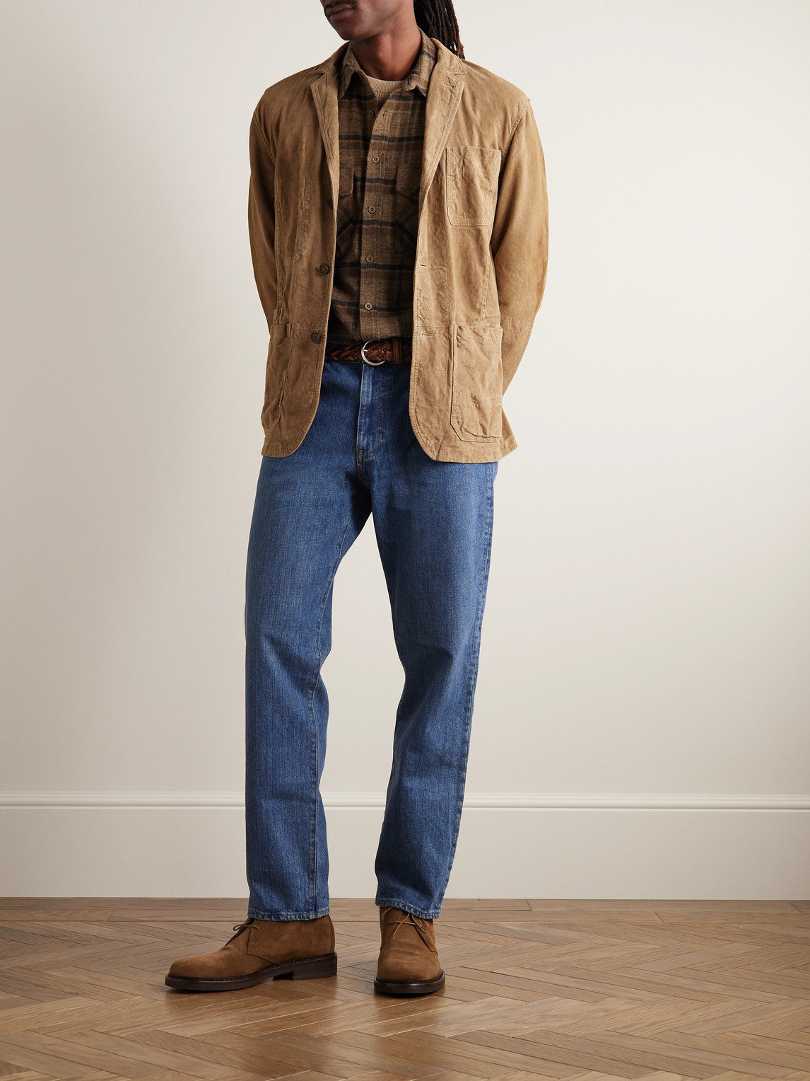 Polo Ralph Lauren Goat Suede Blazer In Brown | ModeSens