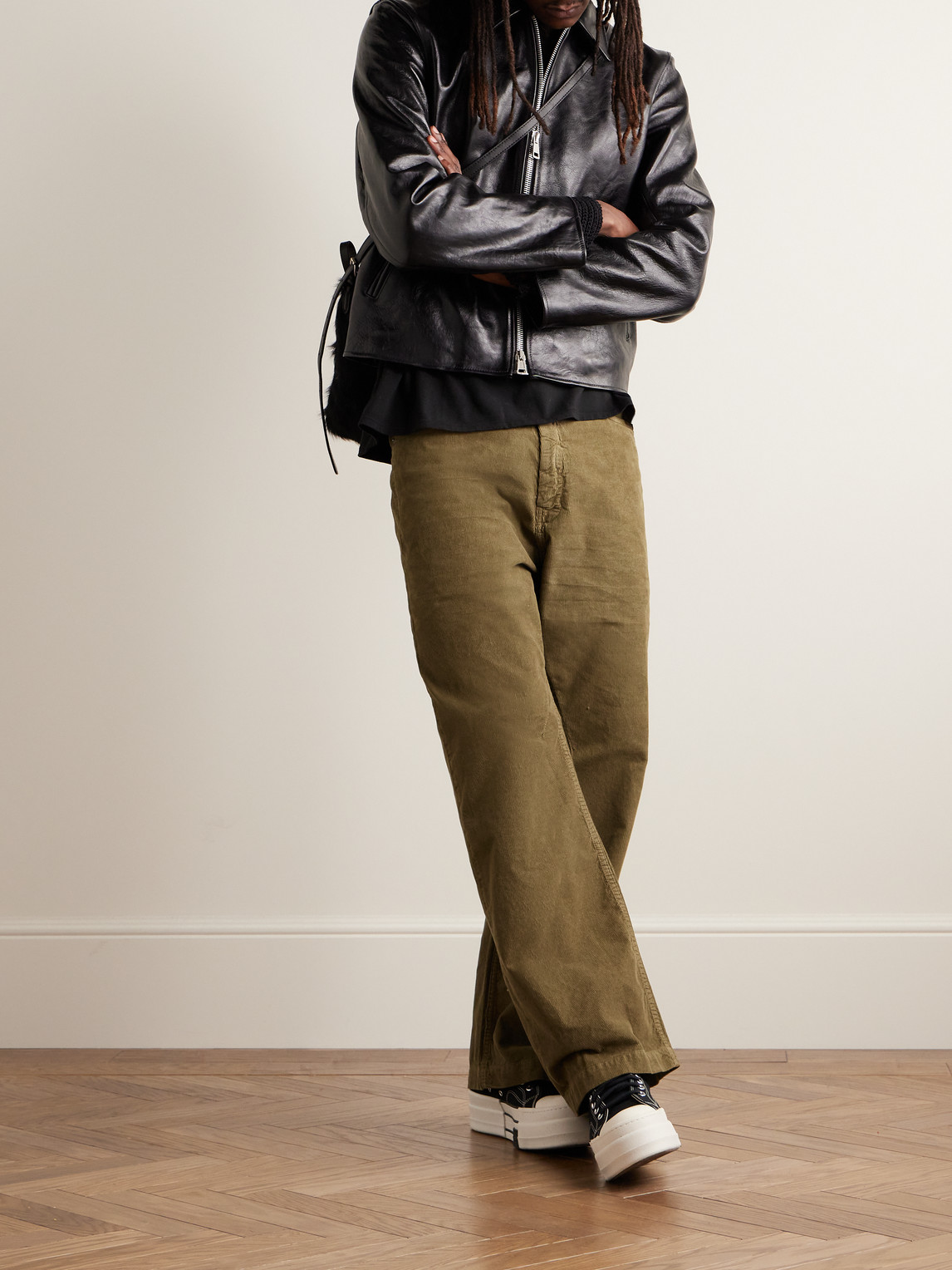 DRKSHDW By Rick Owens - Geth Straight-Leg Cotton-Corduroy Trousers ...