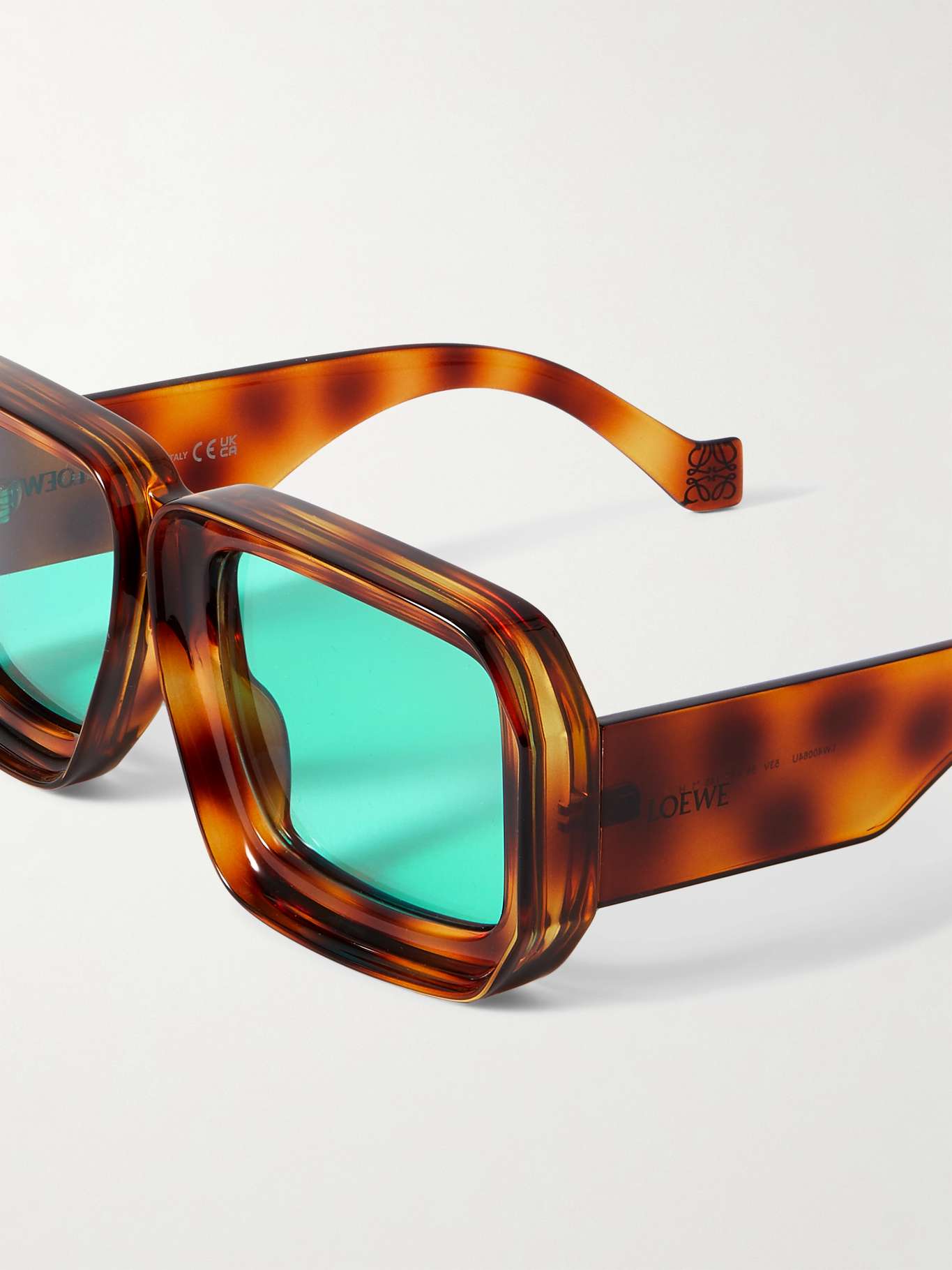 LOEWE EYEWEAR + Paula's Ibiza Dive Oversized Square-Frame Tortoiseshell Acetate Sunglasses for ...