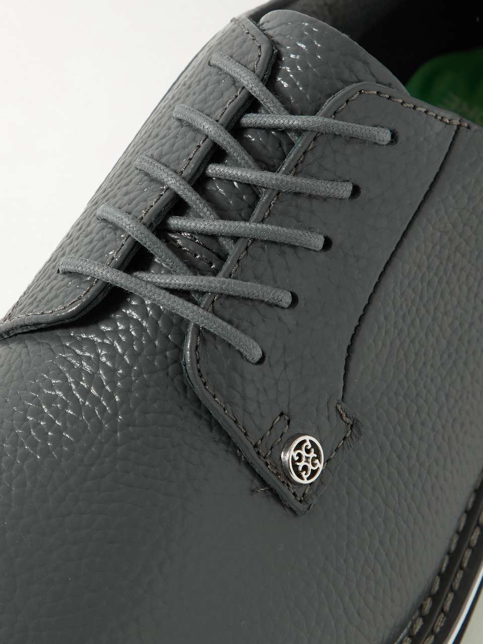 G/FORE Gallivanter Suede-Trimmed Pebble-Grain Leather Golf Shoes for ...