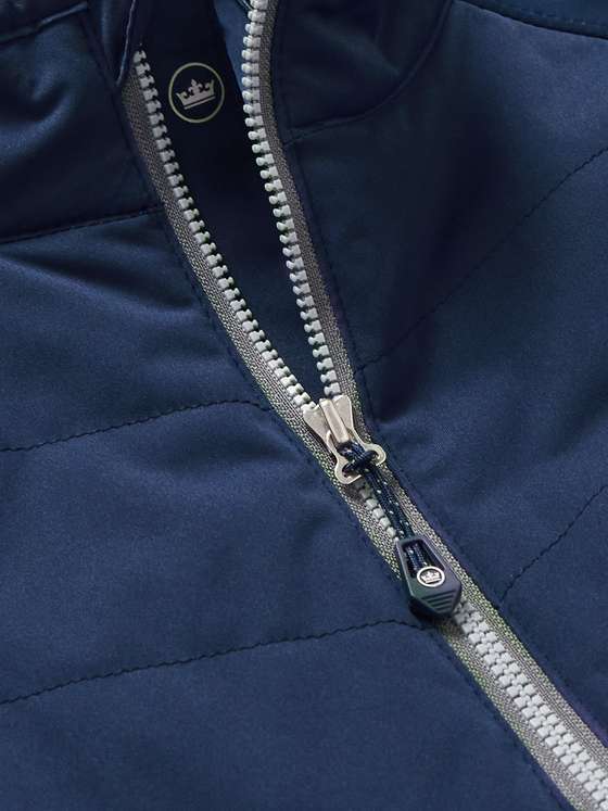 Navy Merge Elite Shell and Stretch-Jersey Golf Jacket | PETER MILLAR ...