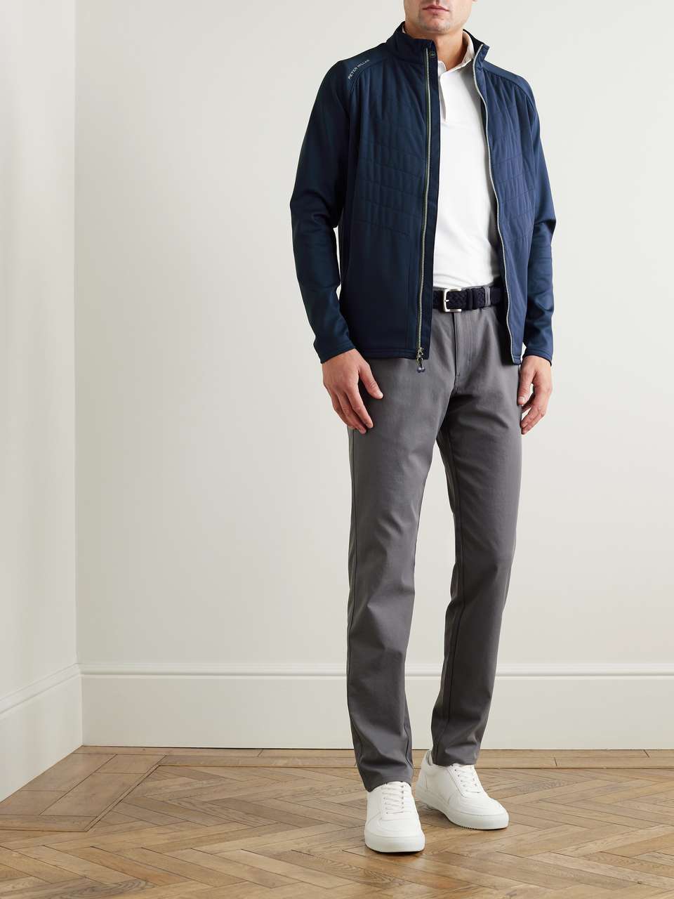 PETER MILLAR Merge Elite Shell and Stretch-Jersey Golf Jacket for Men ...