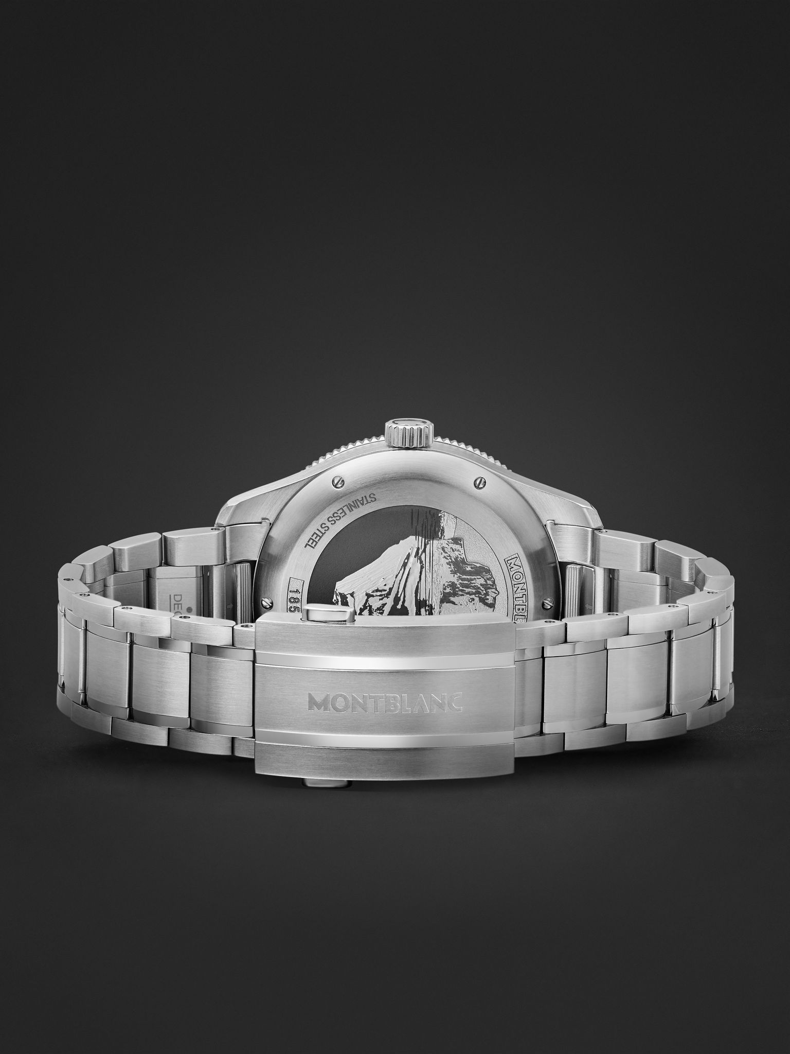 MONTBLANC 1858 Iced Sea Automatic Stainless Steel and Ceramic Watch ...