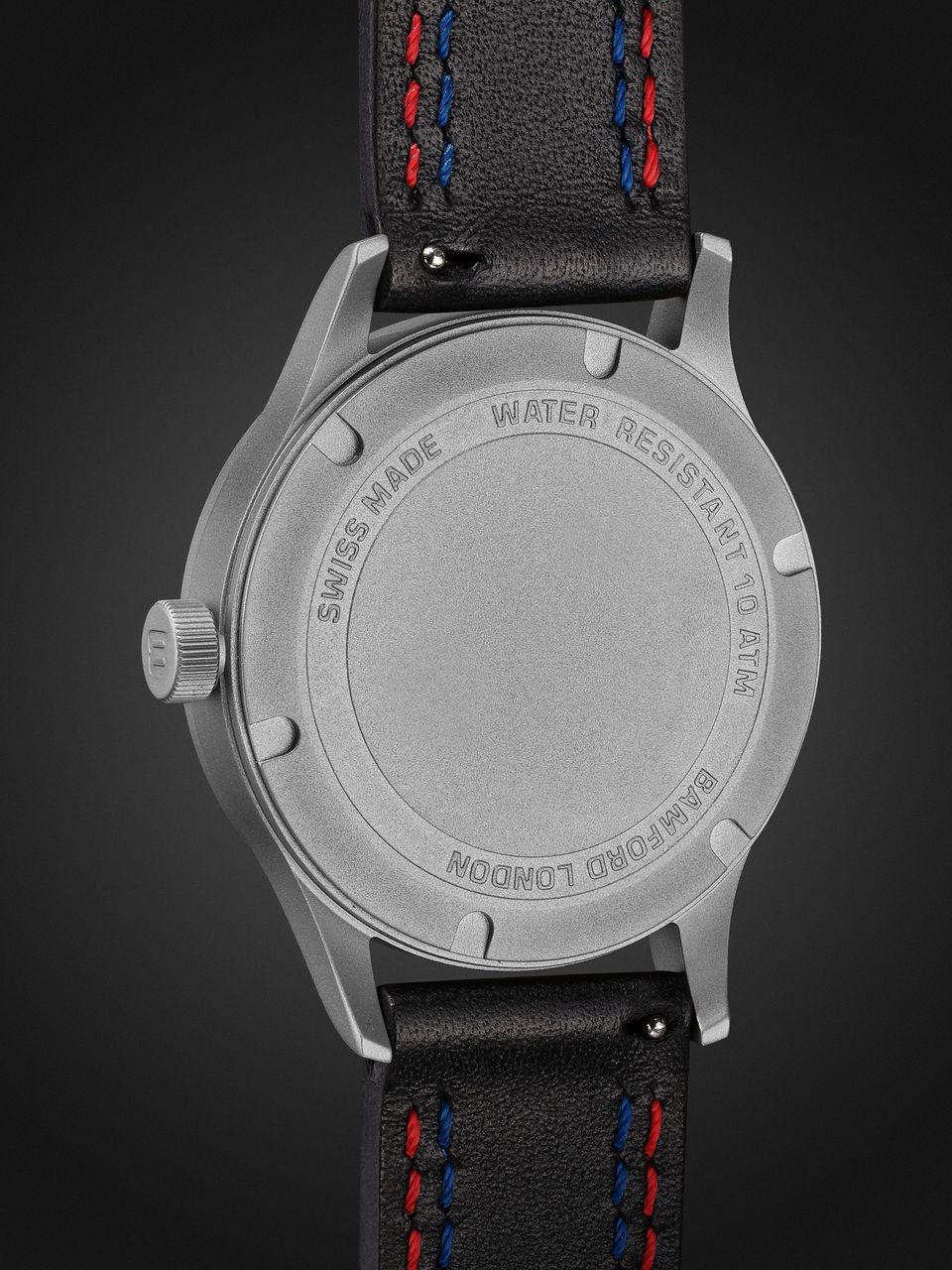 B80 Modern Automatic 39mm Titanium and Faux Leather Watch, Ref. No. B80 ...