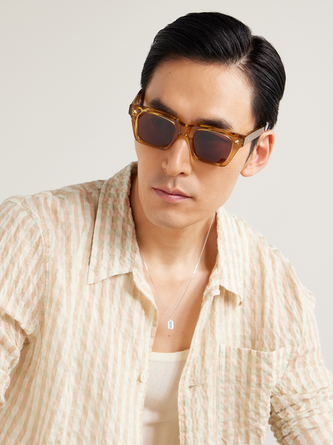 Jacques Marie Mage Quentin Square-frame Acetate Sunglasses In Neutrals ...