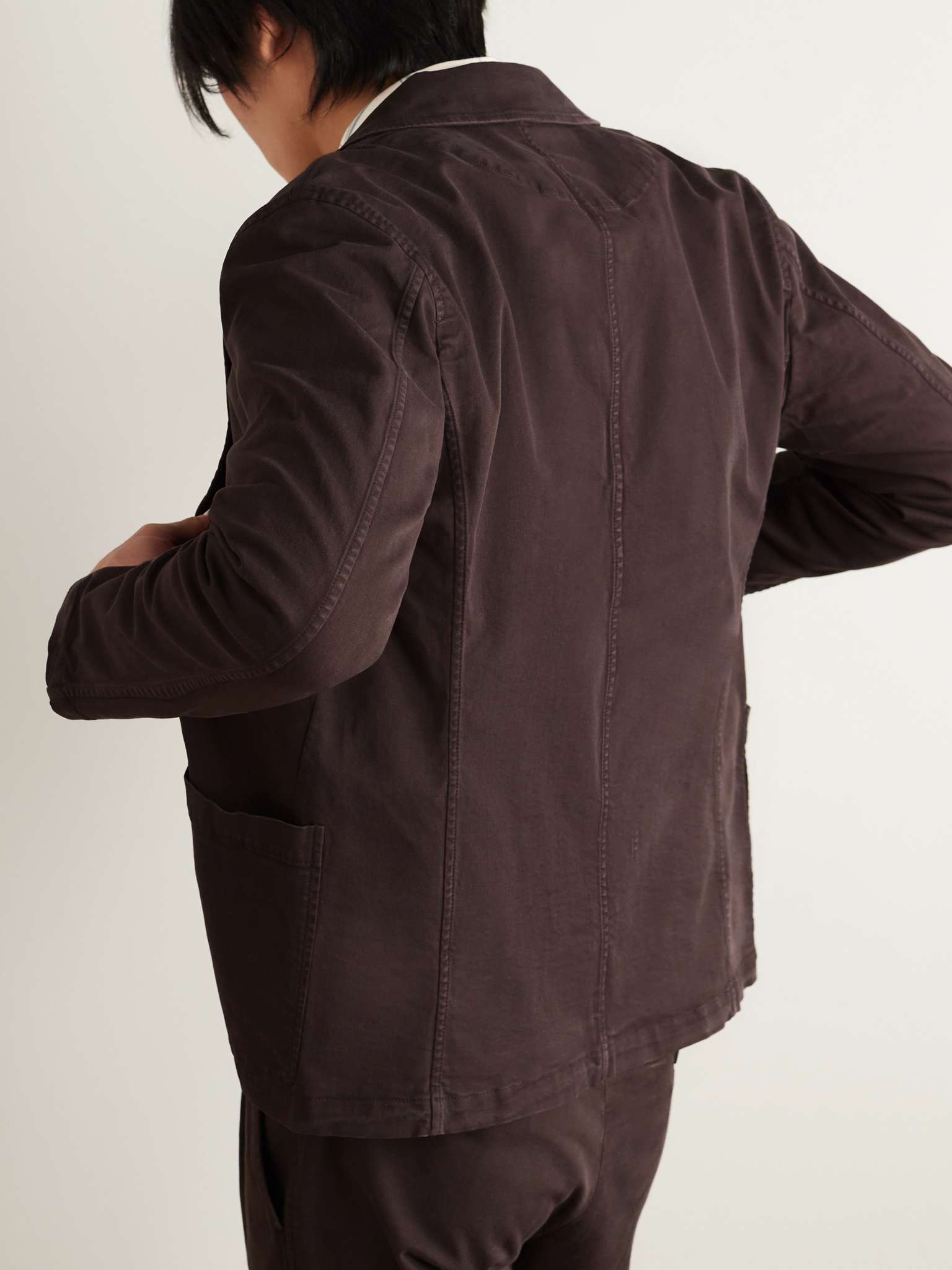 MR P. Garment-Dyed Cotton-Blend Twill Blazer for Men | MR PORTER