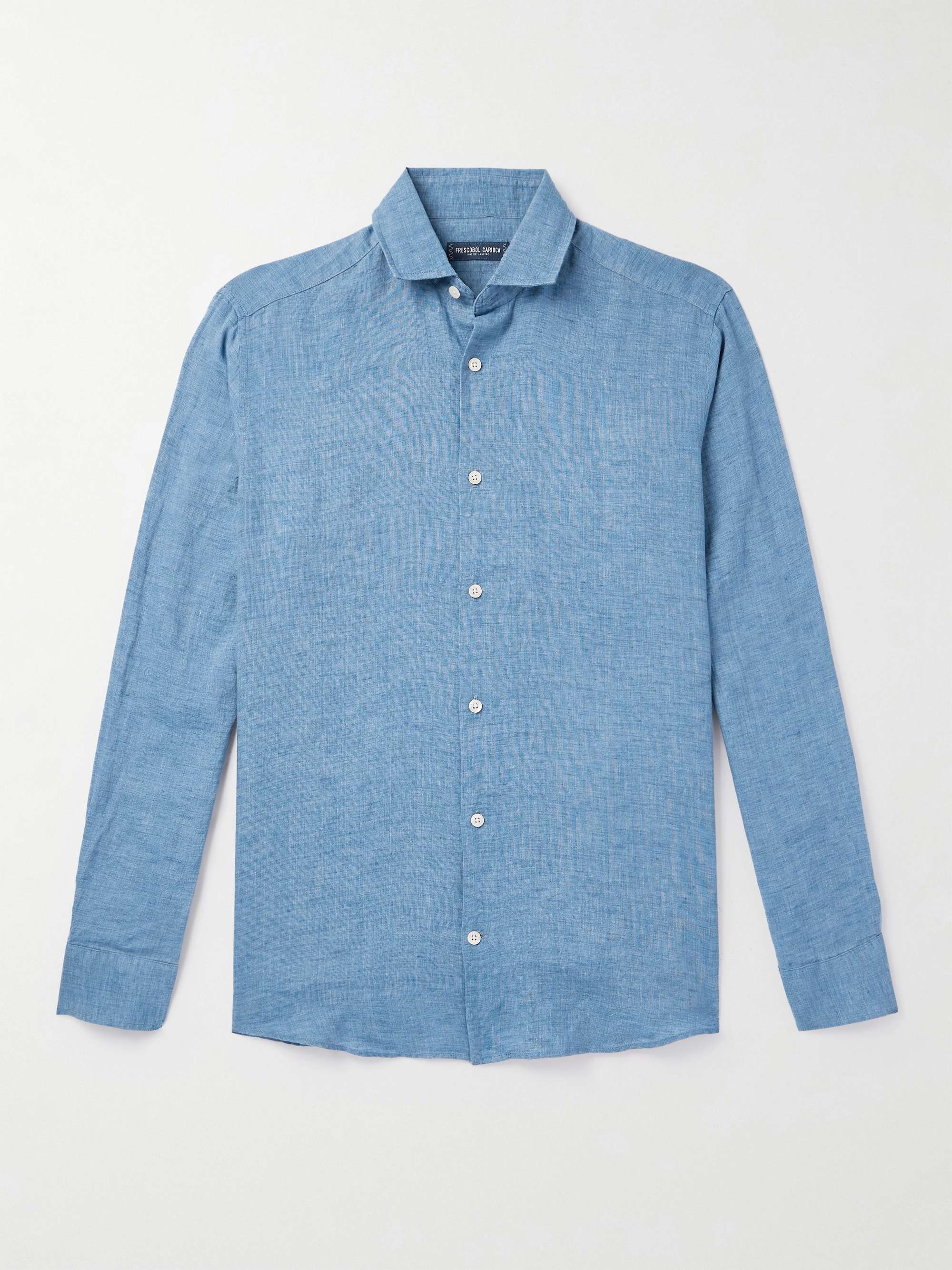 FRESCOBOL CARIOCA Antonio Cutaway-Collar Linen Shirt for Men | MR PORTER