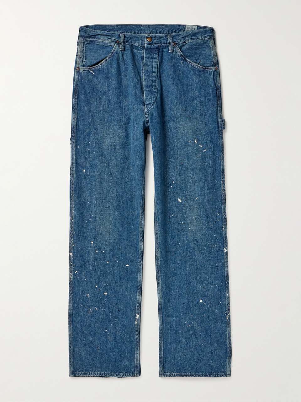 ORSLOW Paint-Splattered Straight-Leg Selvedge Jeans for Men | MR PORTER