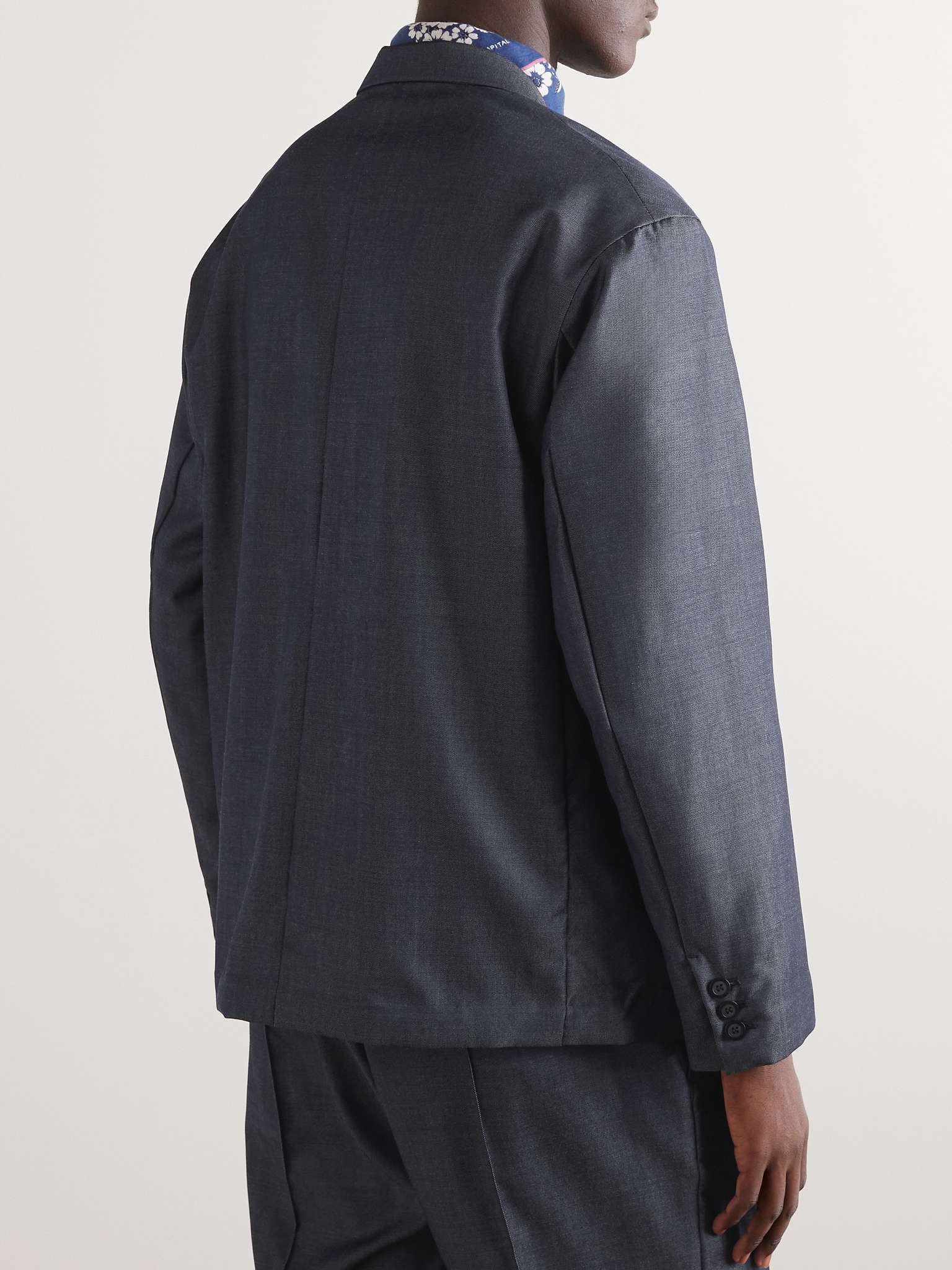 BLUE BLUE JAPAN Double-Breasted Wool-Denim Suit Jacket for Men | MR PORTER