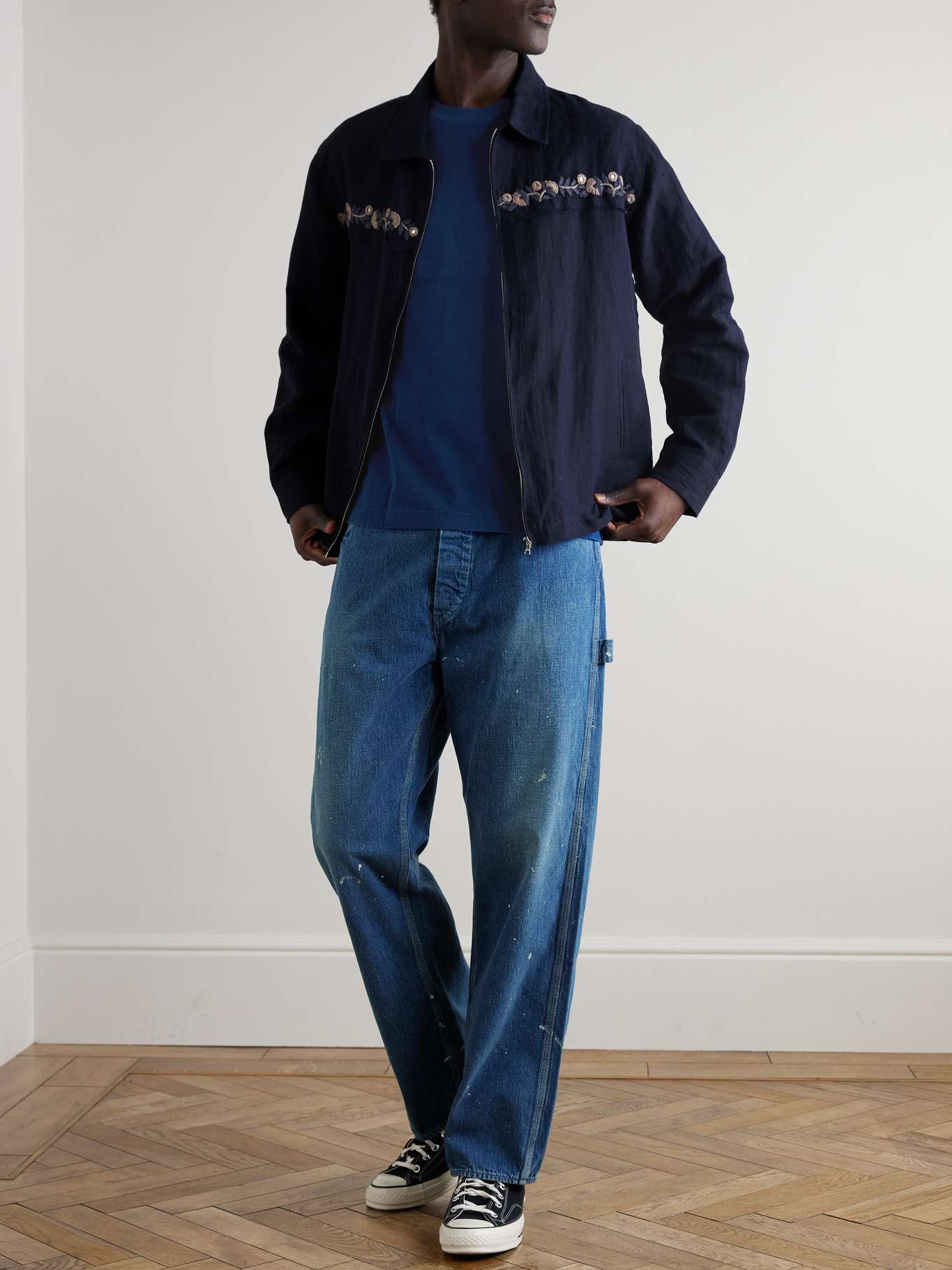 BLUE BLUE JAPAN Indigo-Dyed Cotton-Jersey T-Shirt for Men | MR PORTER