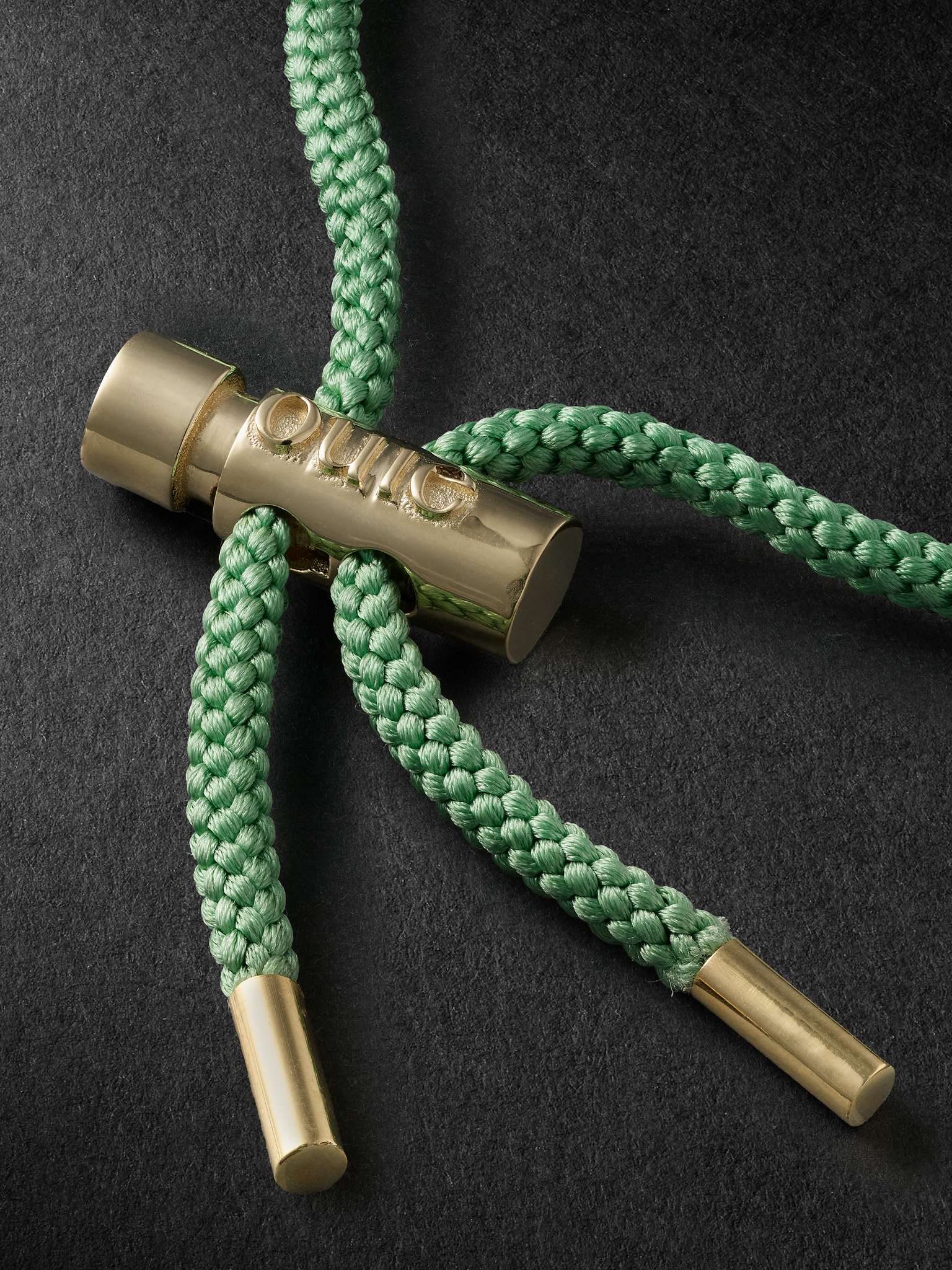 OUIE Toggle Gold and Silk-Cord Bracelet for Men | MR PORTER
