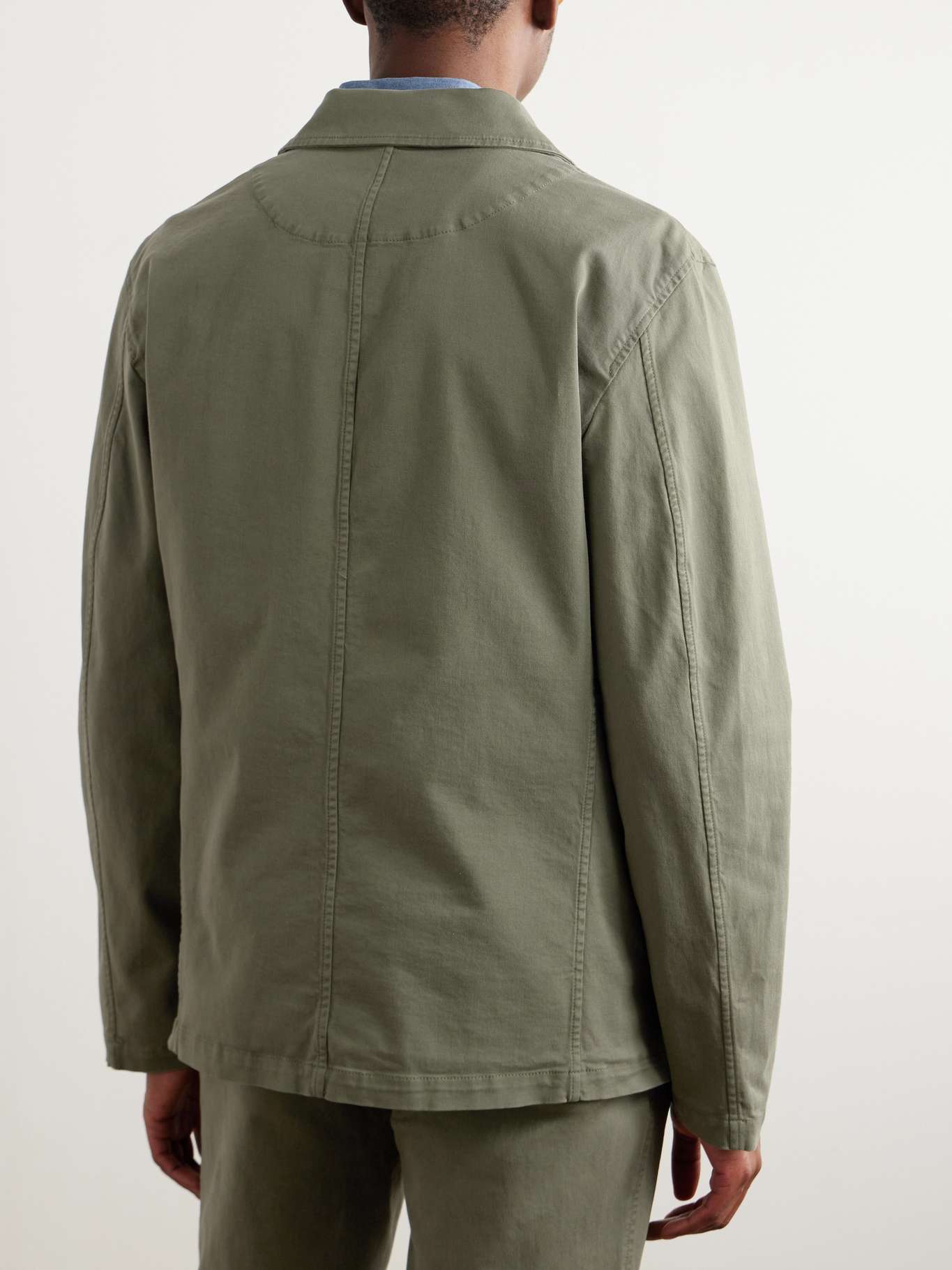 MR P. Garment-Dyed Cotton-Blend Twill Blazer for Men | MR PORTER