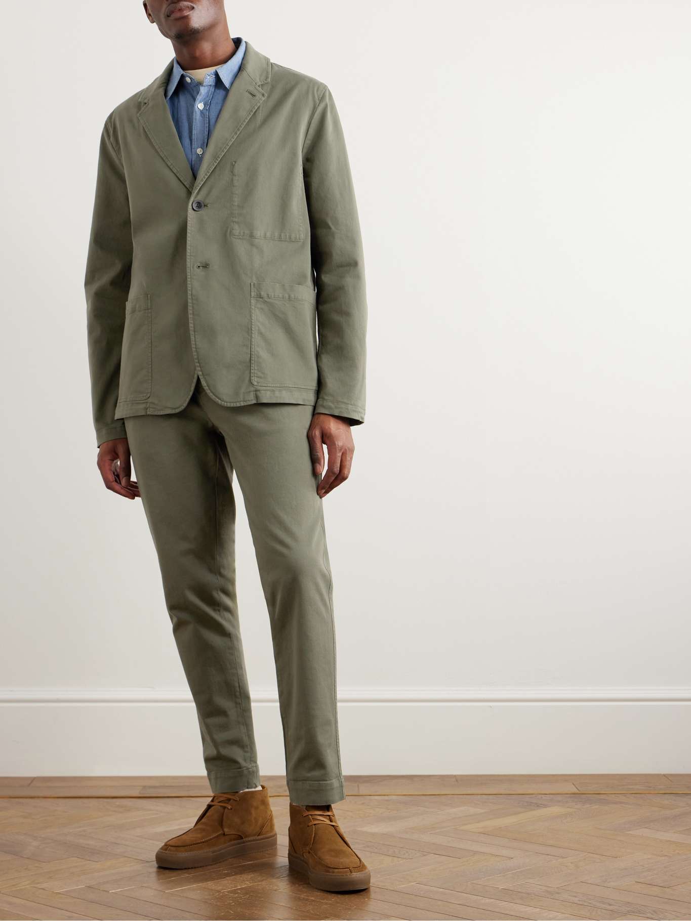 MR P. Garment-Dyed Cotton-Blend Twill Blazer for Men | MR PORTER