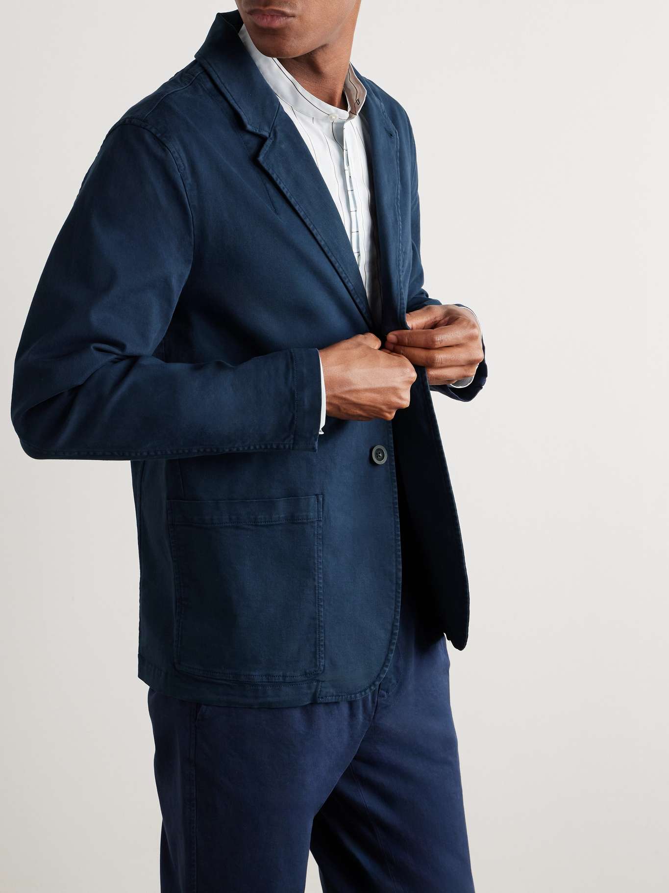 MR P. Garment-Dyed Stretch-Cotton Twill Blazer for Men | MR PORTER