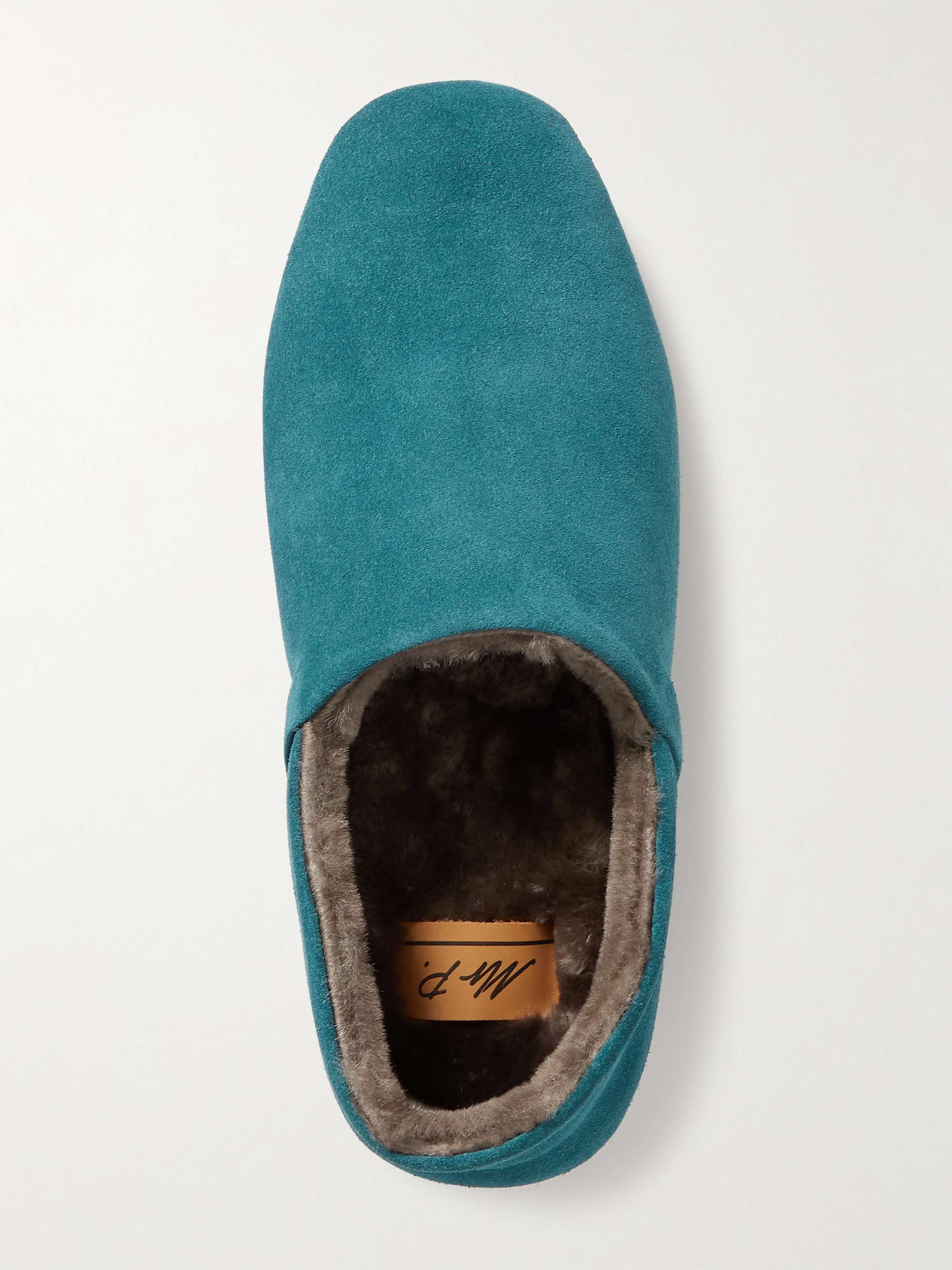 MR P. Babouche Shearling-Lined Suede Slippers for Men | MR PORTER