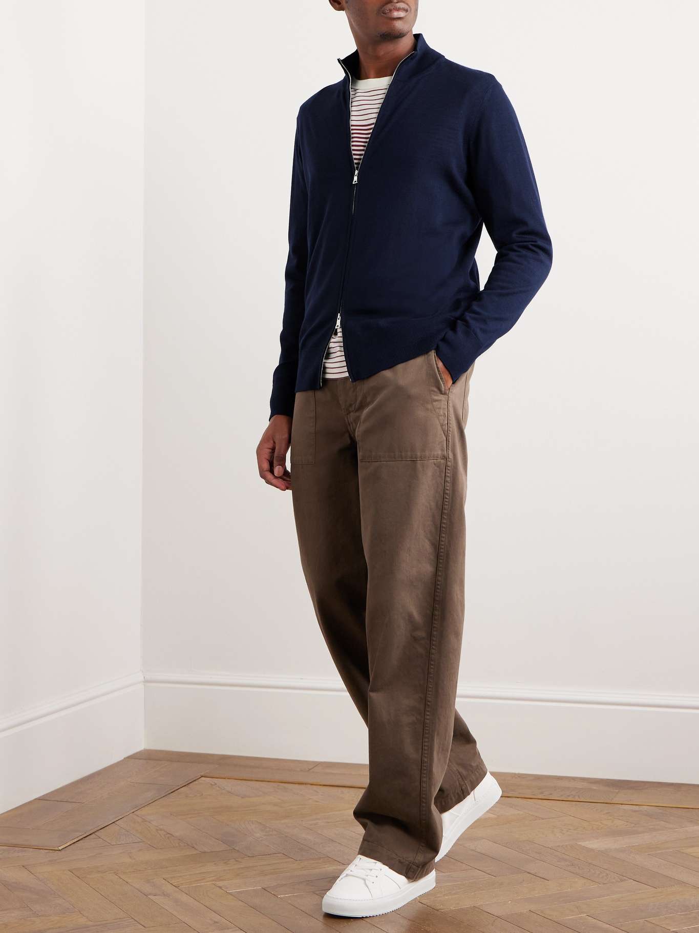 MR P. Richard Merino Wool Zip-Up Cardigan for Men | MR PORTER