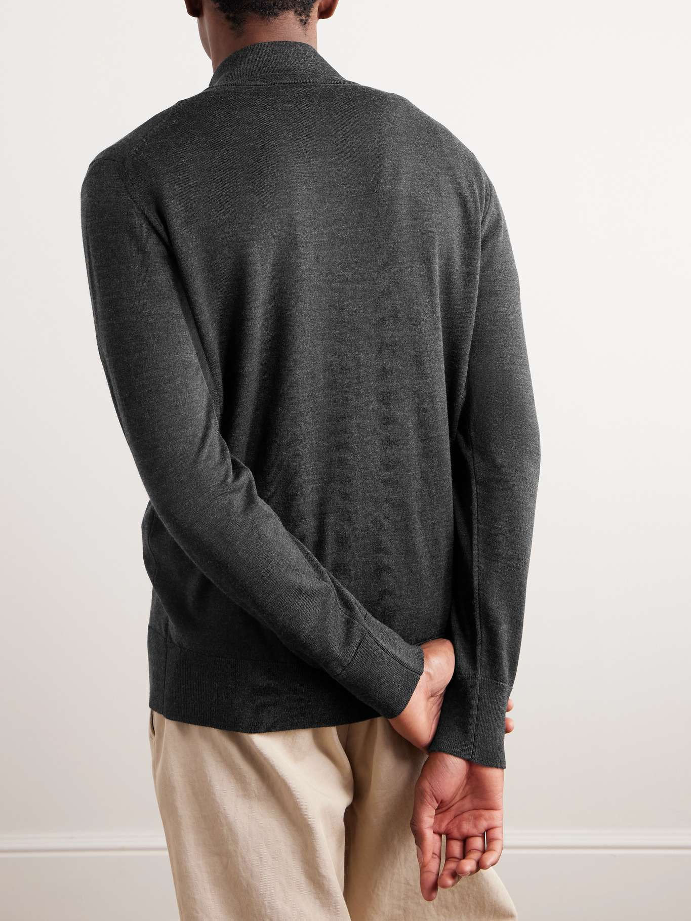MR P. Richard Merino Wool Zip-Up Cardigan for Men | MR PORTER