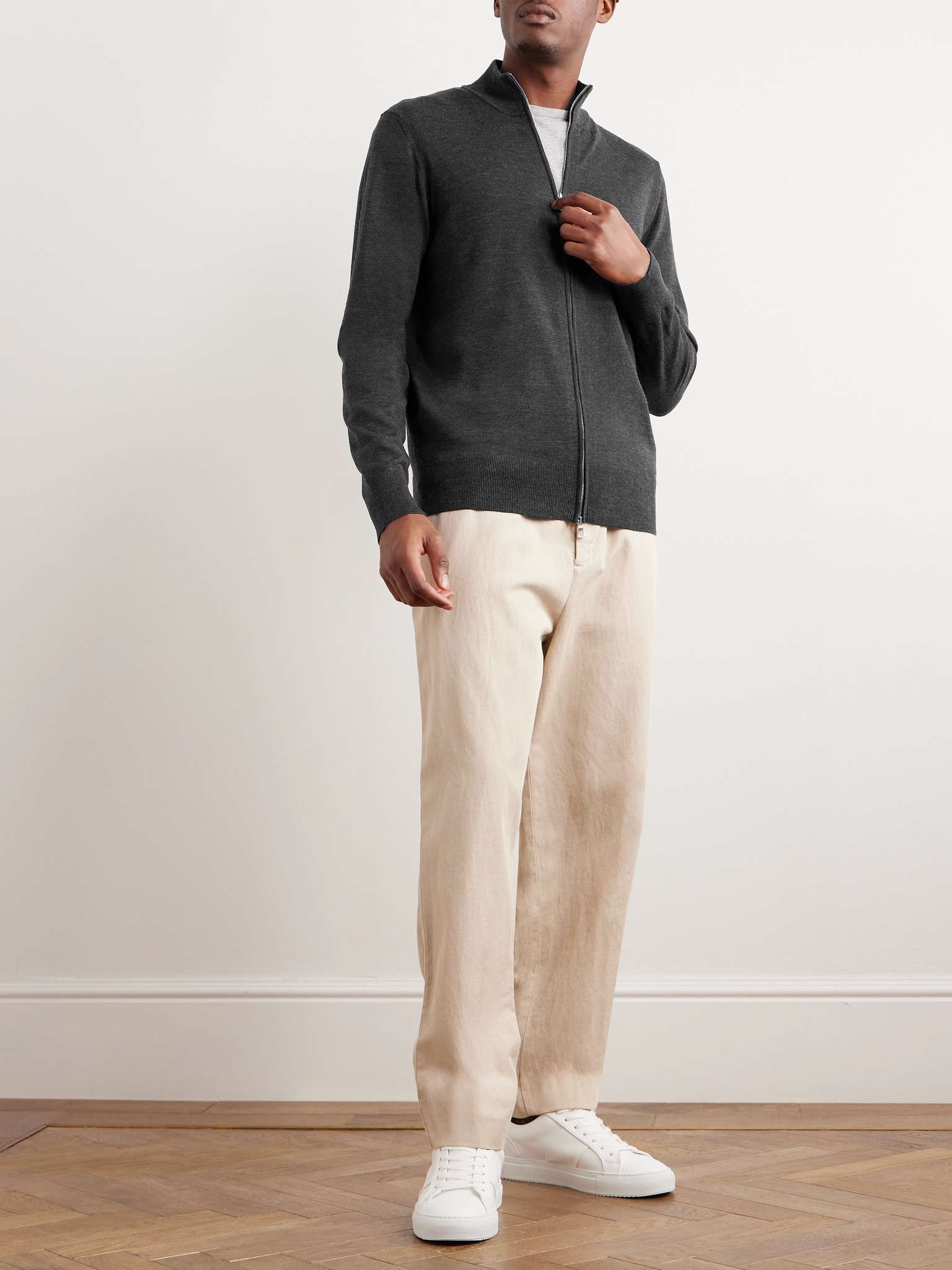 MR P. Richard Merino Wool Zip-Up Cardigan for Men | MR PORTER