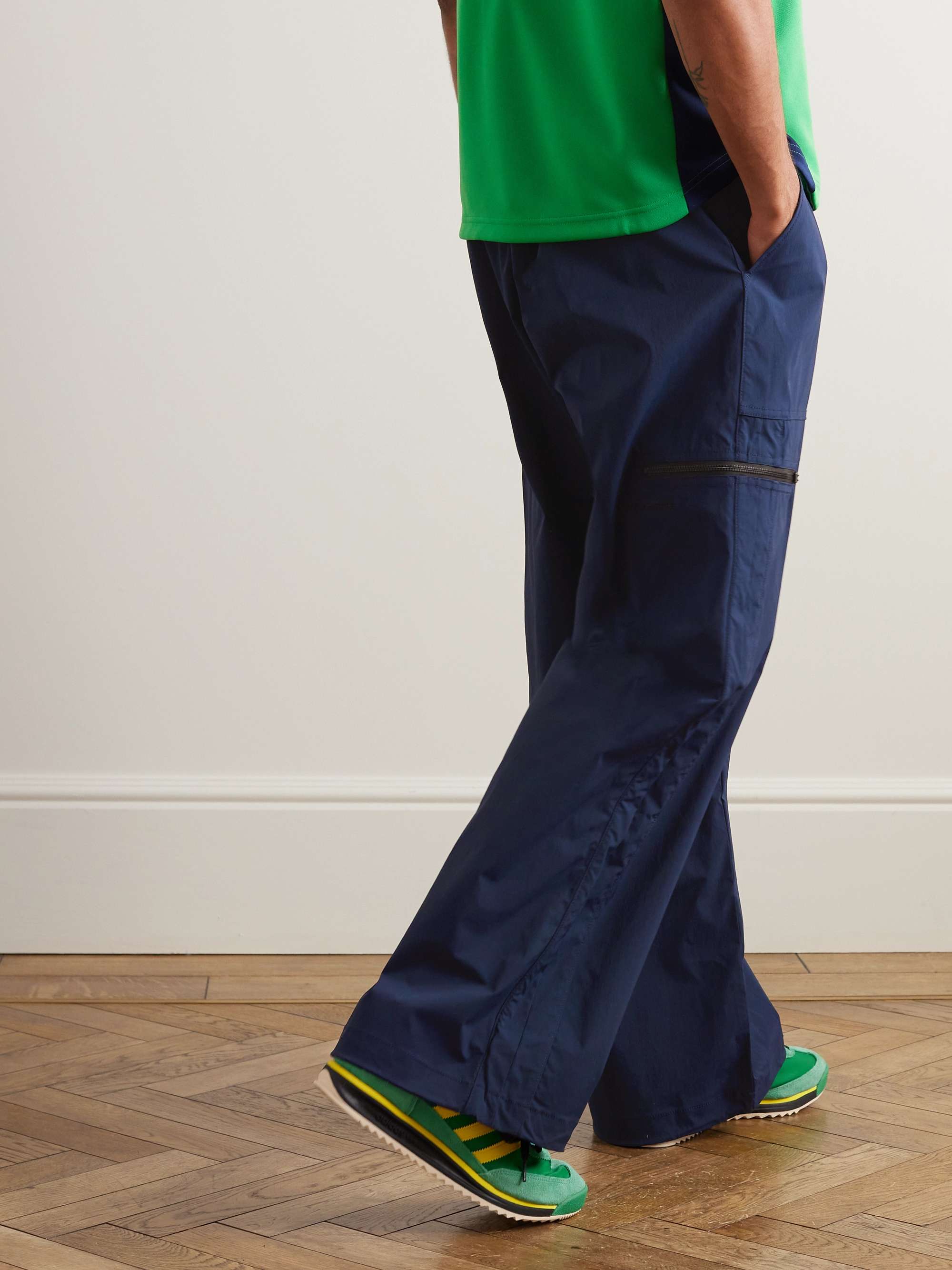 Adidas Originals Wales Bonner Wide Leg Recycled Shell Trousers For