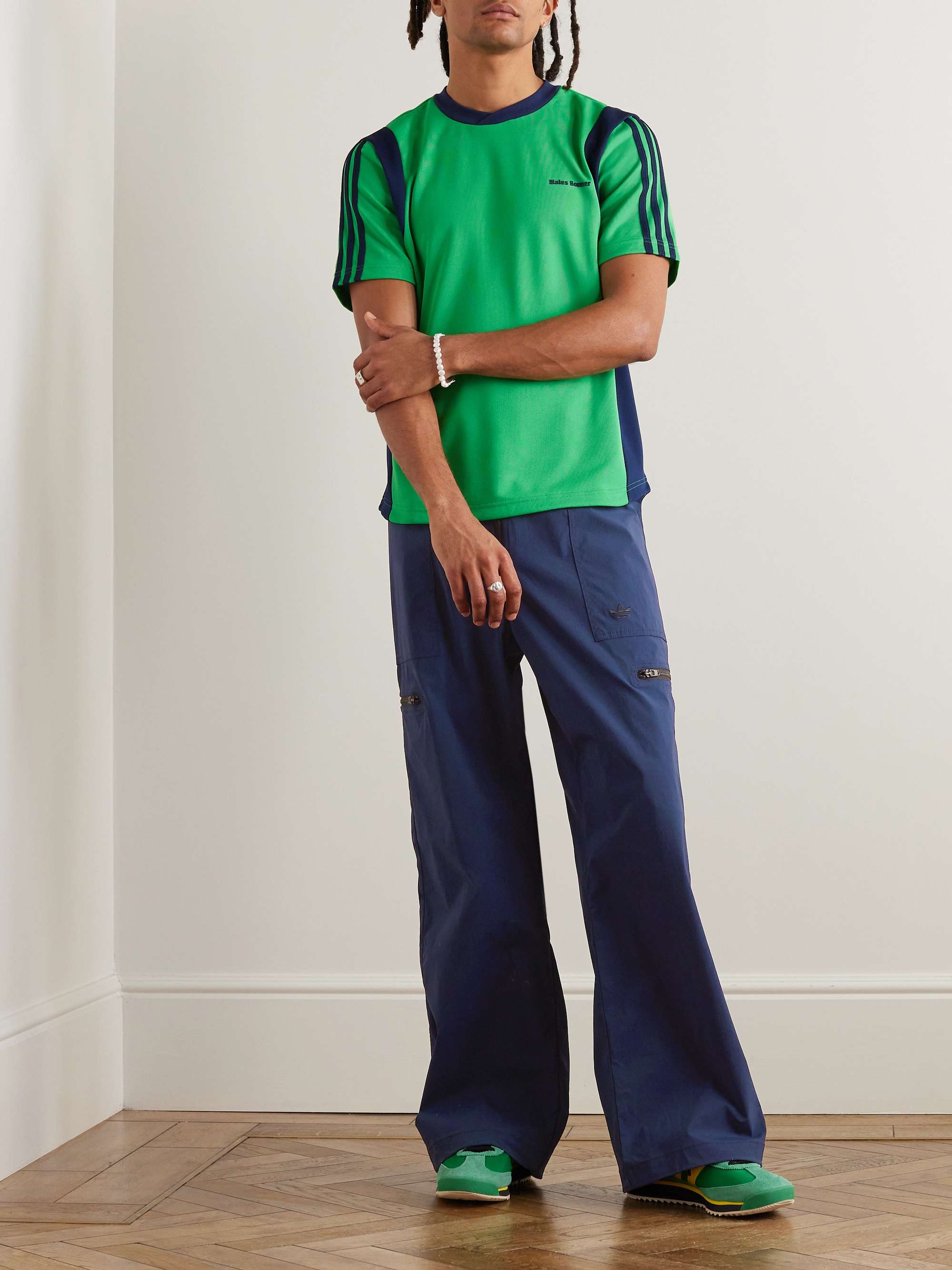 Adidas Originals Wales Bonner Wide Leg Recycled Shell Trousers For