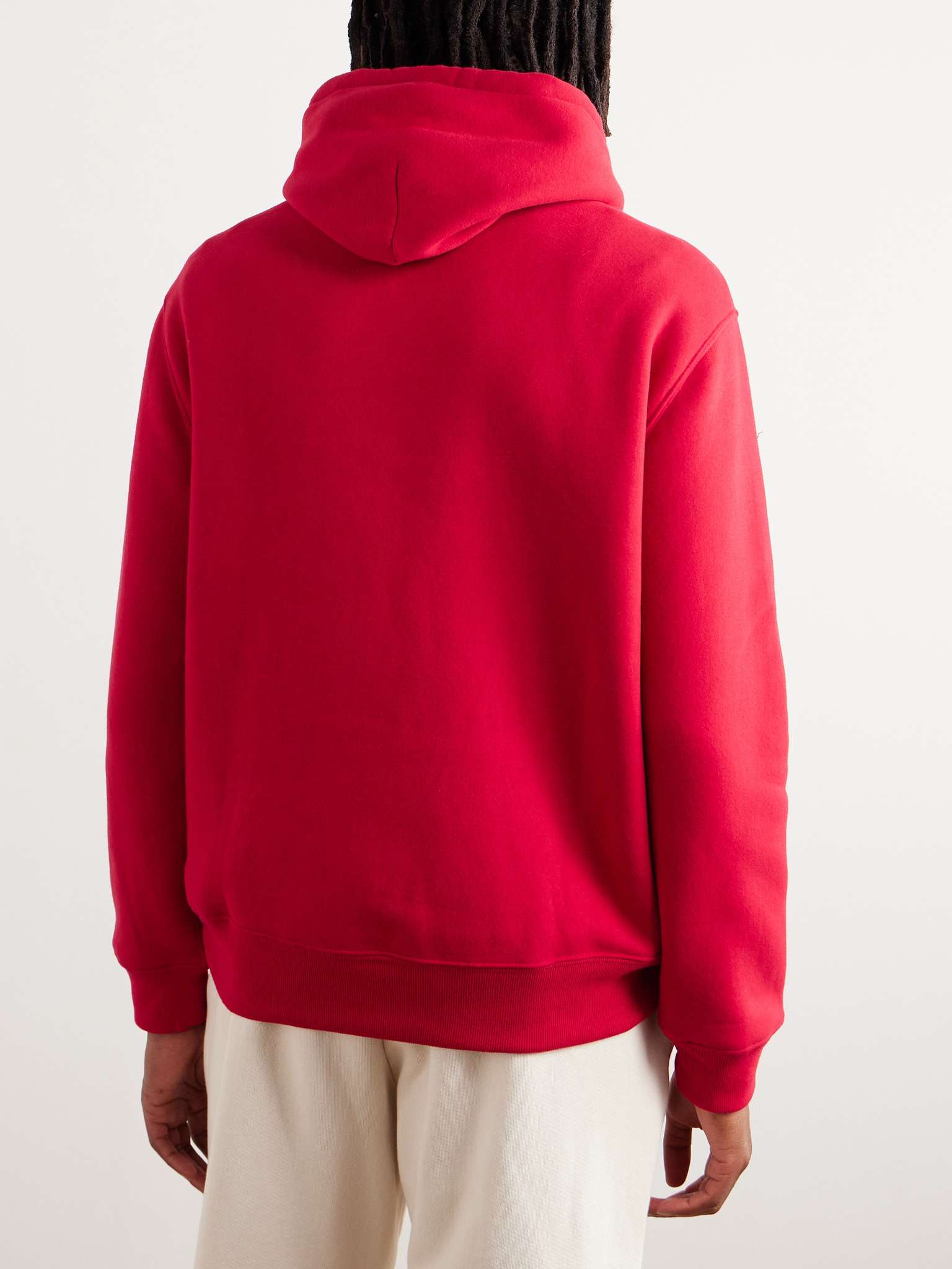 Red Printed Cotton-Blend Jersey Hoodie | POLO RALPH LAUREN | MR PORTER