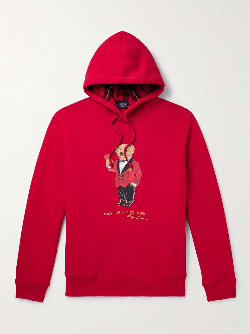Red Printed Cotton-Blend Jersey Hoodie | POLO RALPH LAUREN | MR PORTER