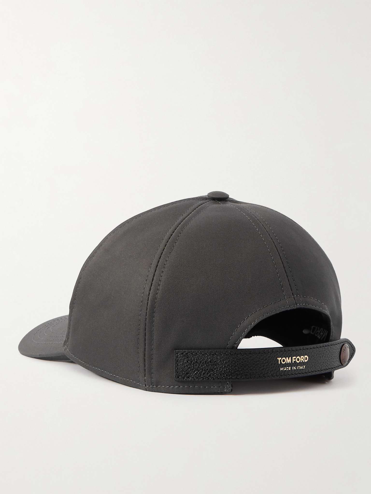 TOM FORD Leather-Trimmed Logo-Embroidered Cotton-Twill Baseball Cap for ...