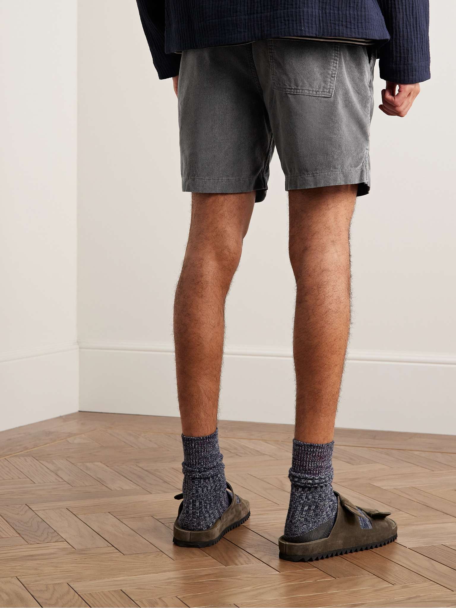 SAVE KHAKI UNITED Easy Straight-Leg Cotton-Corduroy Drawstring Shorts ...