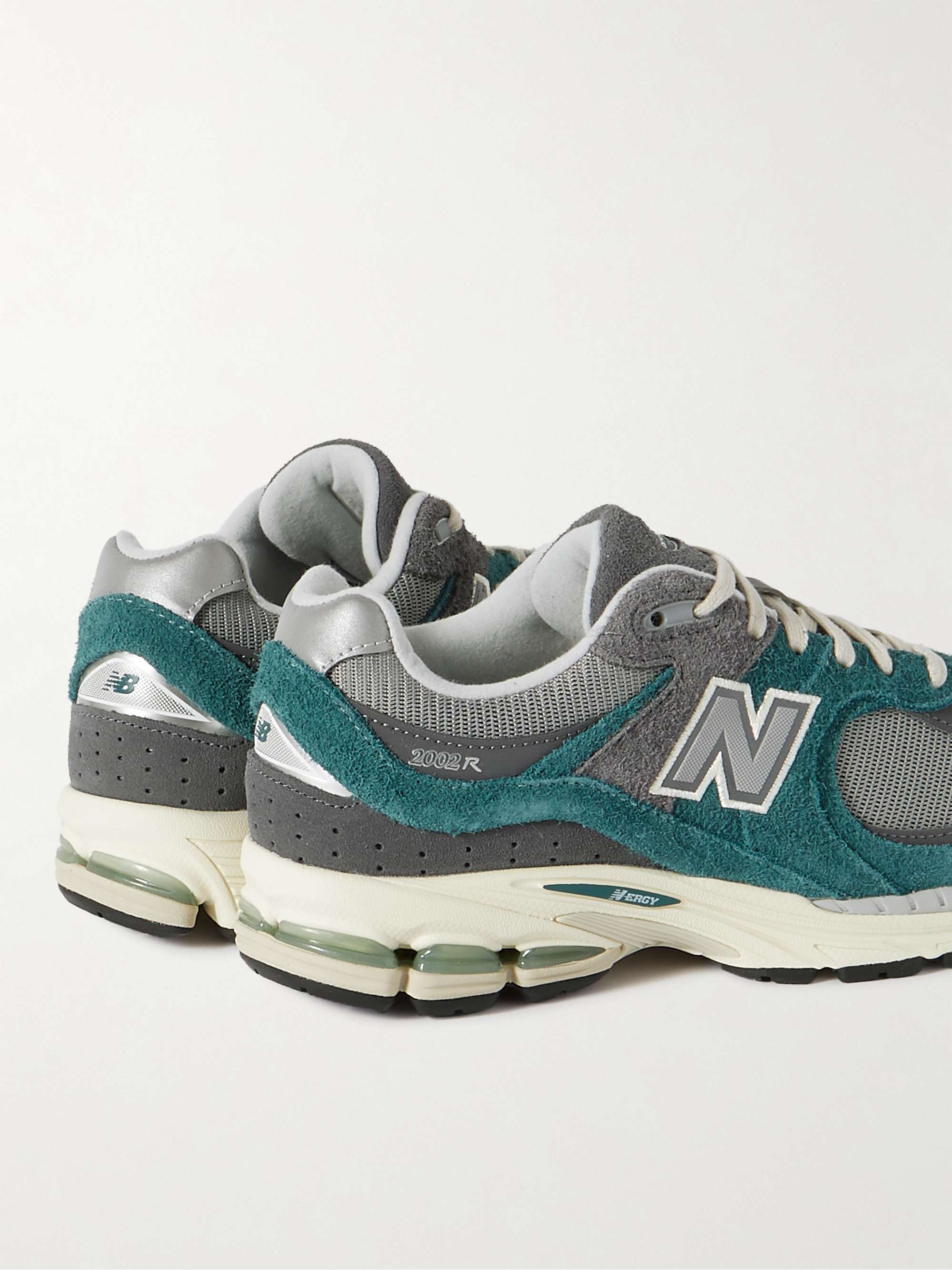 NEW BALANCE 2002R Leather-Trimmed Suede and Mesh Sneakers for Men | MR ...