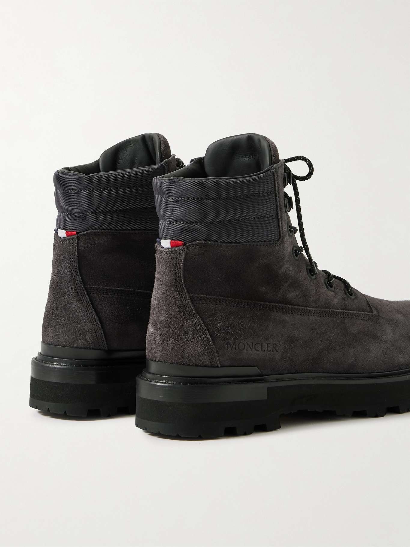 MONCLER Peka Trek Nylon-Trimmed Suede Hiking Boots for Men | MR PORTER