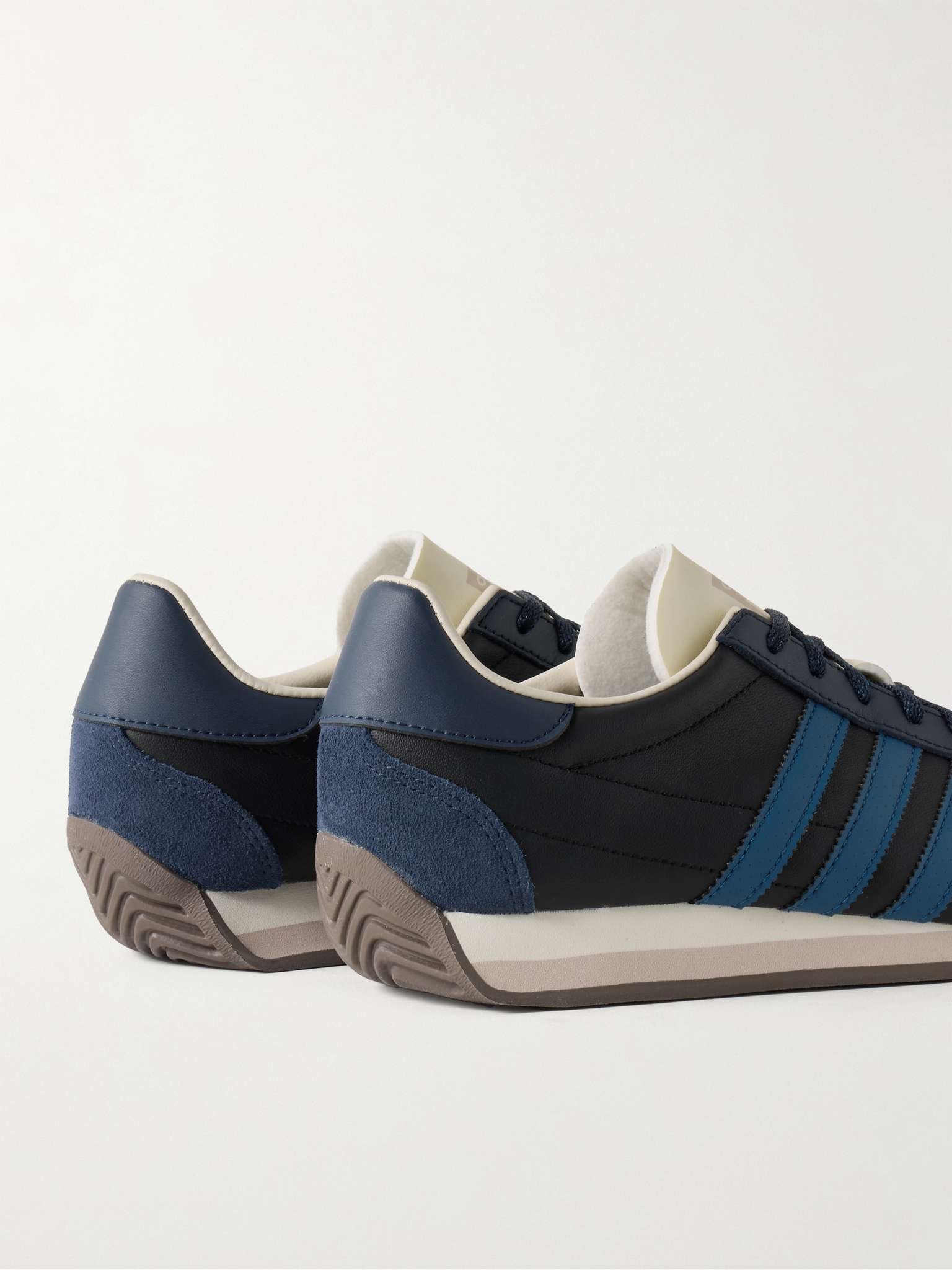 ADIDAS ORIGINALS Country Suede-Trimmed Leather Sneakers for Men | MR PORTER