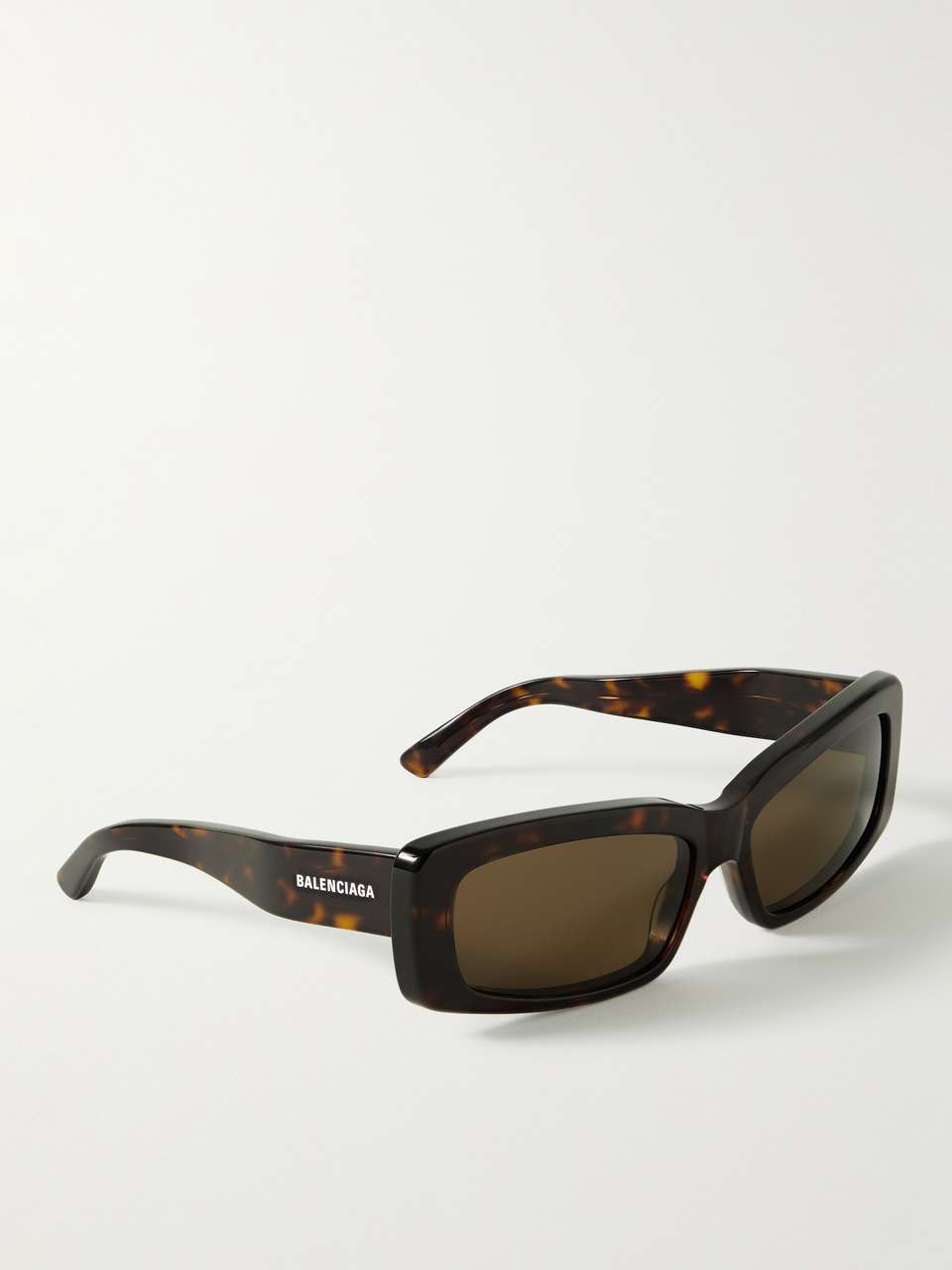 Tortoiseshell Rectangular-Frame Tortoiseshell Acetate Sunglasses ...