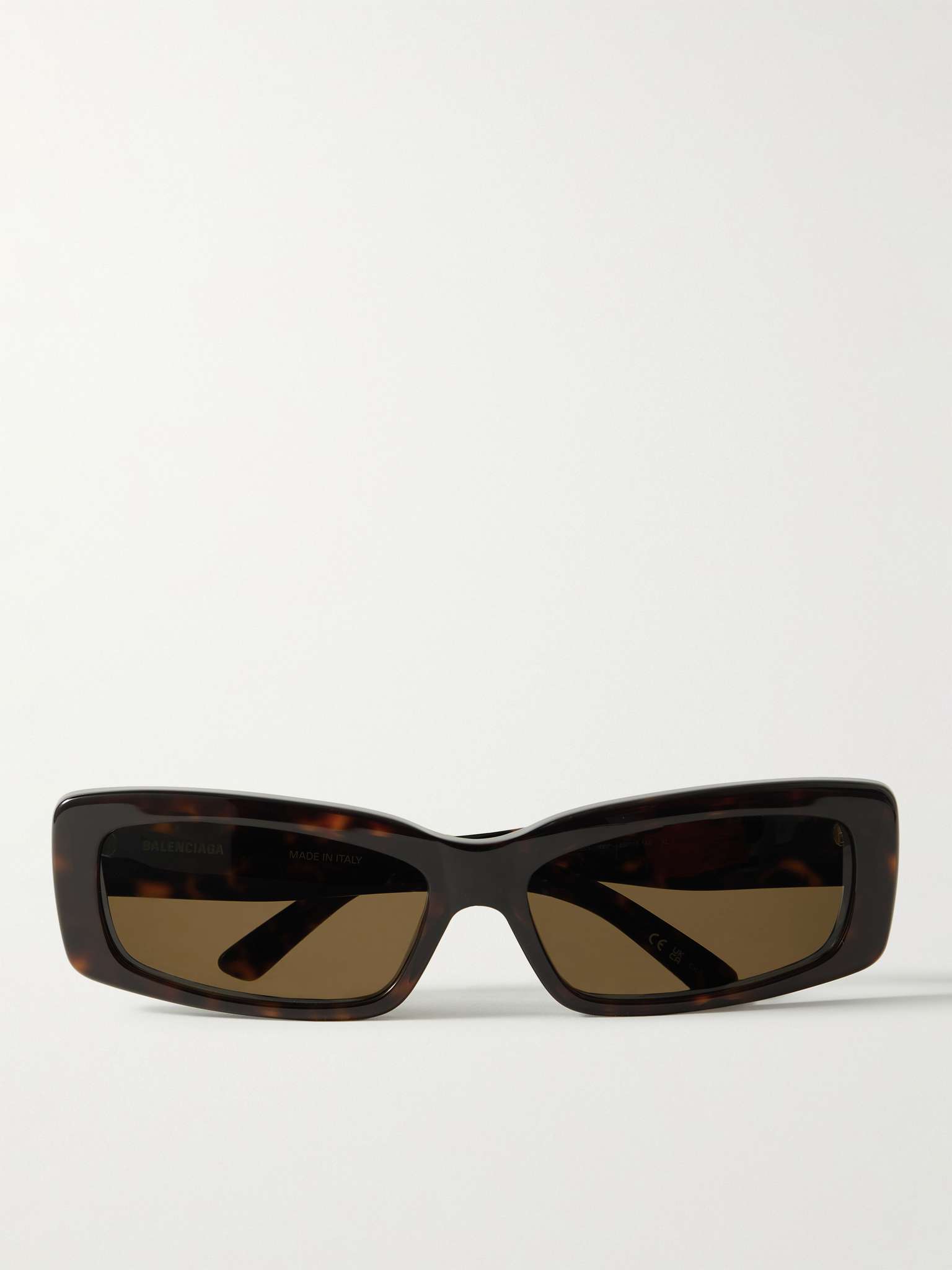 Tortoiseshell Rectangular-Frame Tortoiseshell Acetate Sunglasses ...