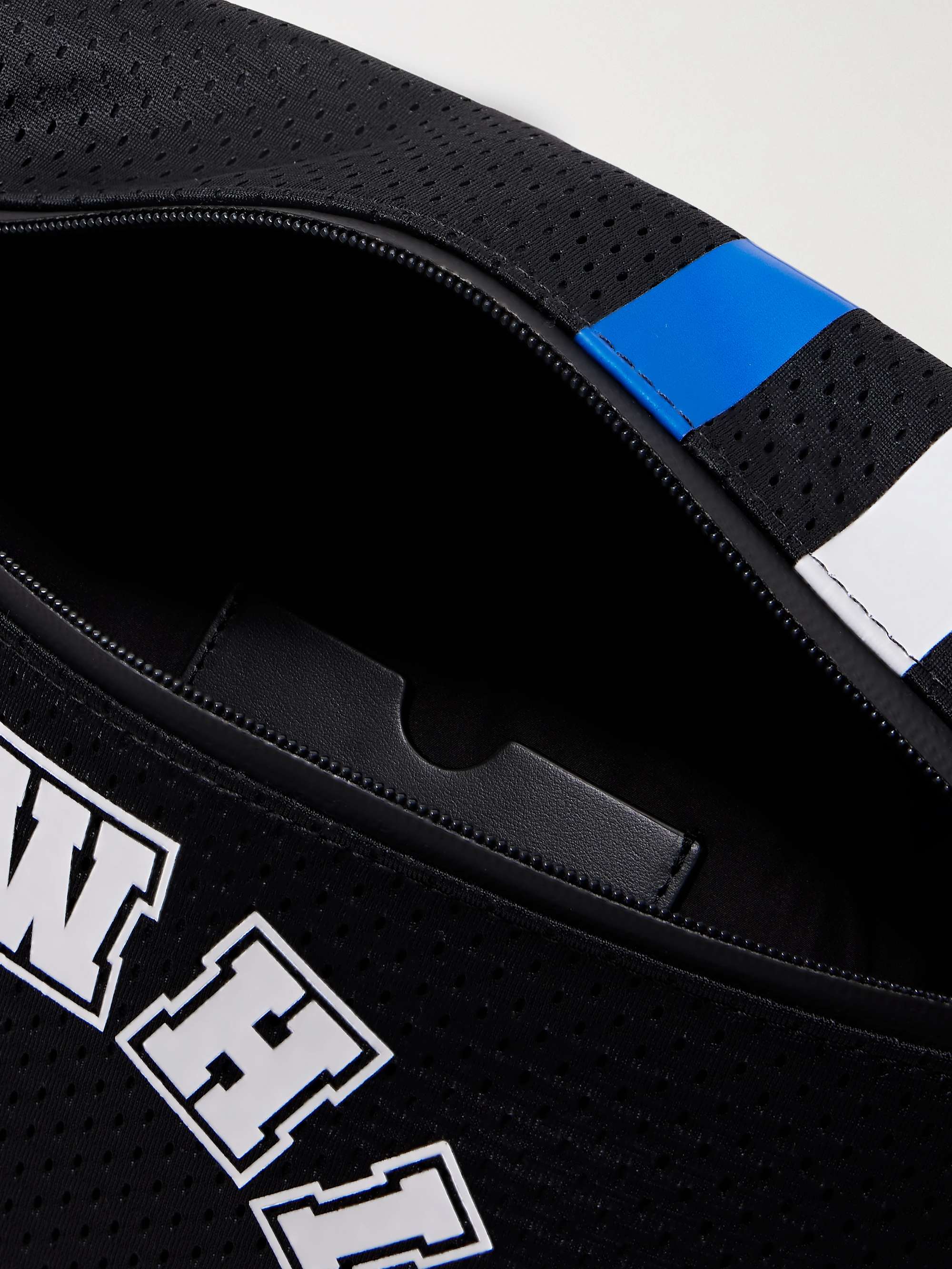 OFF-WHITE Logo-Print Striped Mesh Belt Bag for Men | MR PORTER