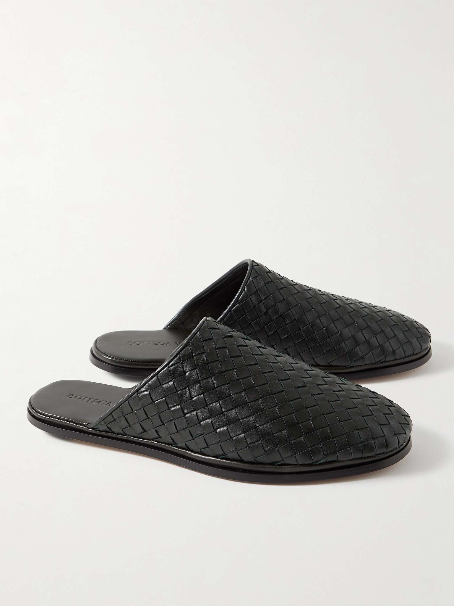 BOTTEGA VENETA Intrecciato Leather Slippers for Men | MR PORTER