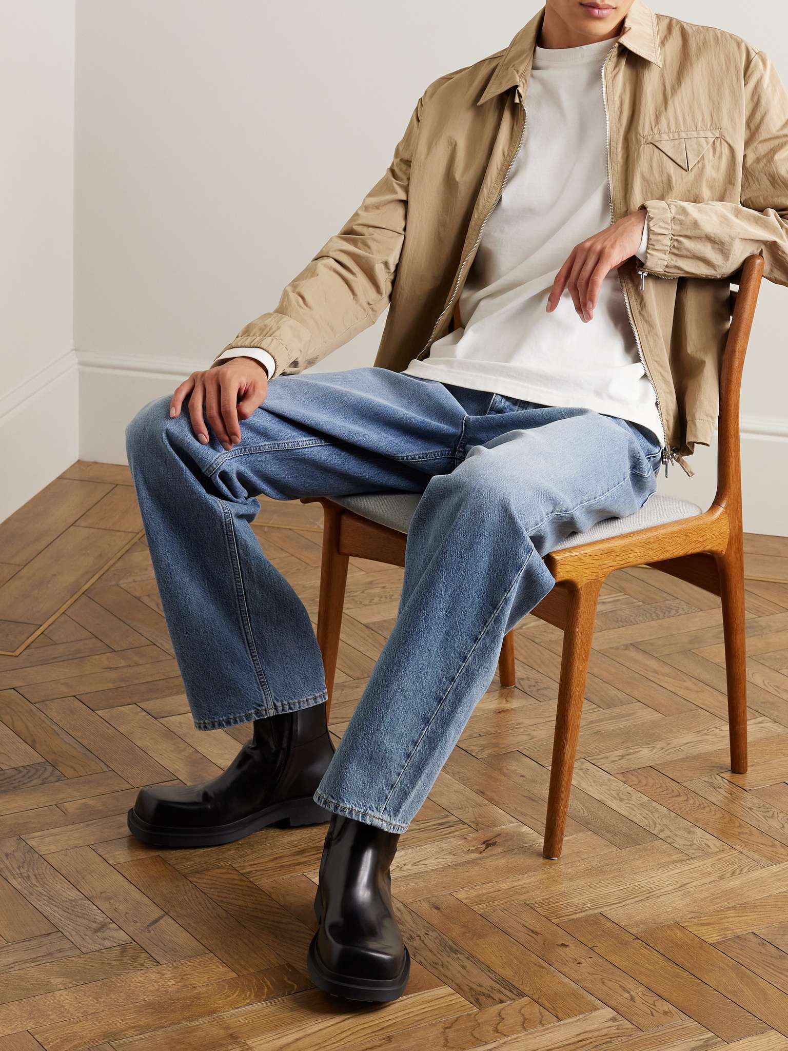 BOTTEGA VENETA Ben Leather Boots for Men | MR PORTER
