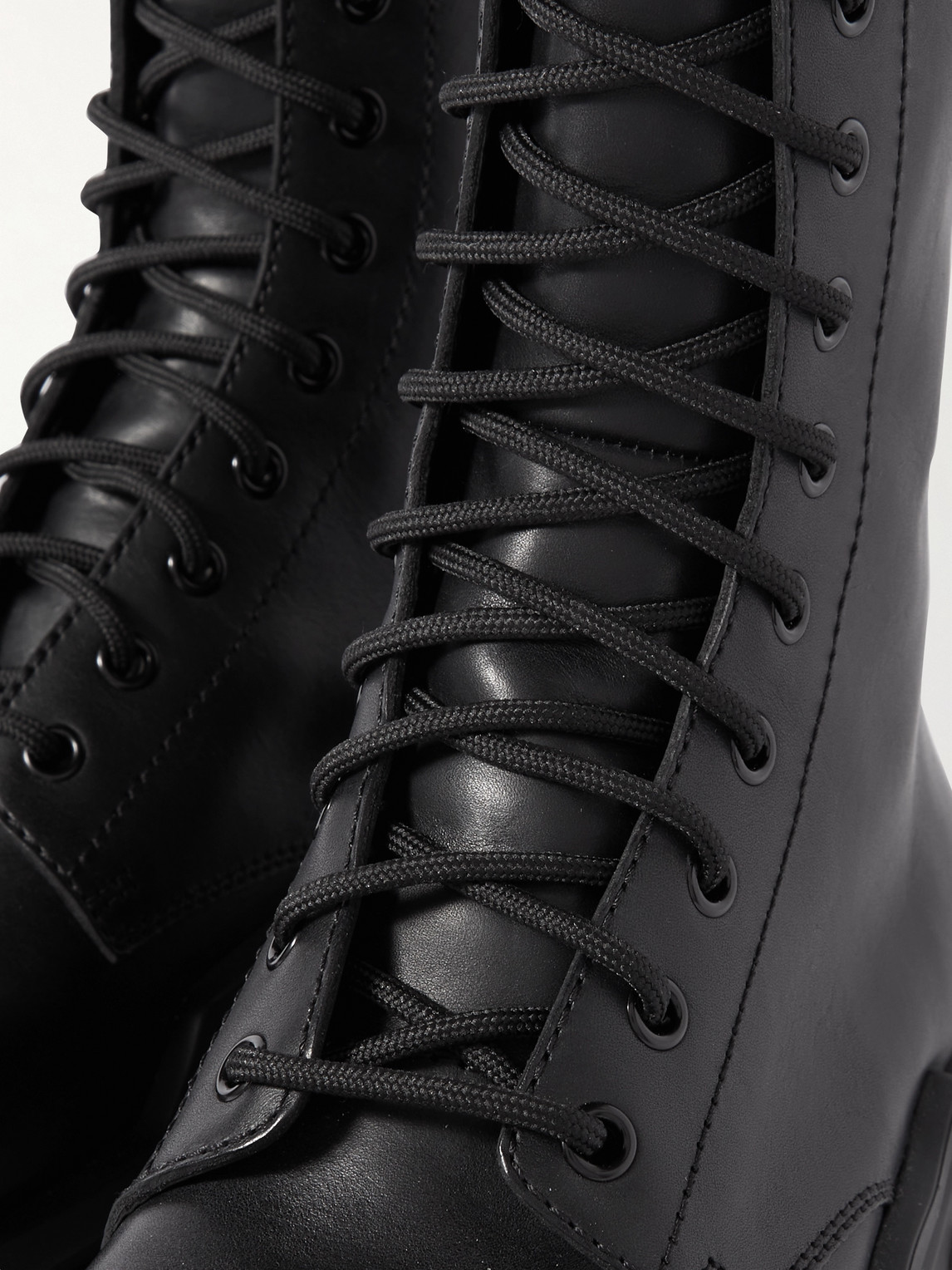 Balenciaga Men's Bulldozer Platform Lace-up Boots In Black Balenciaga Men's Bulldozer Platform Lace-up Boots In Black