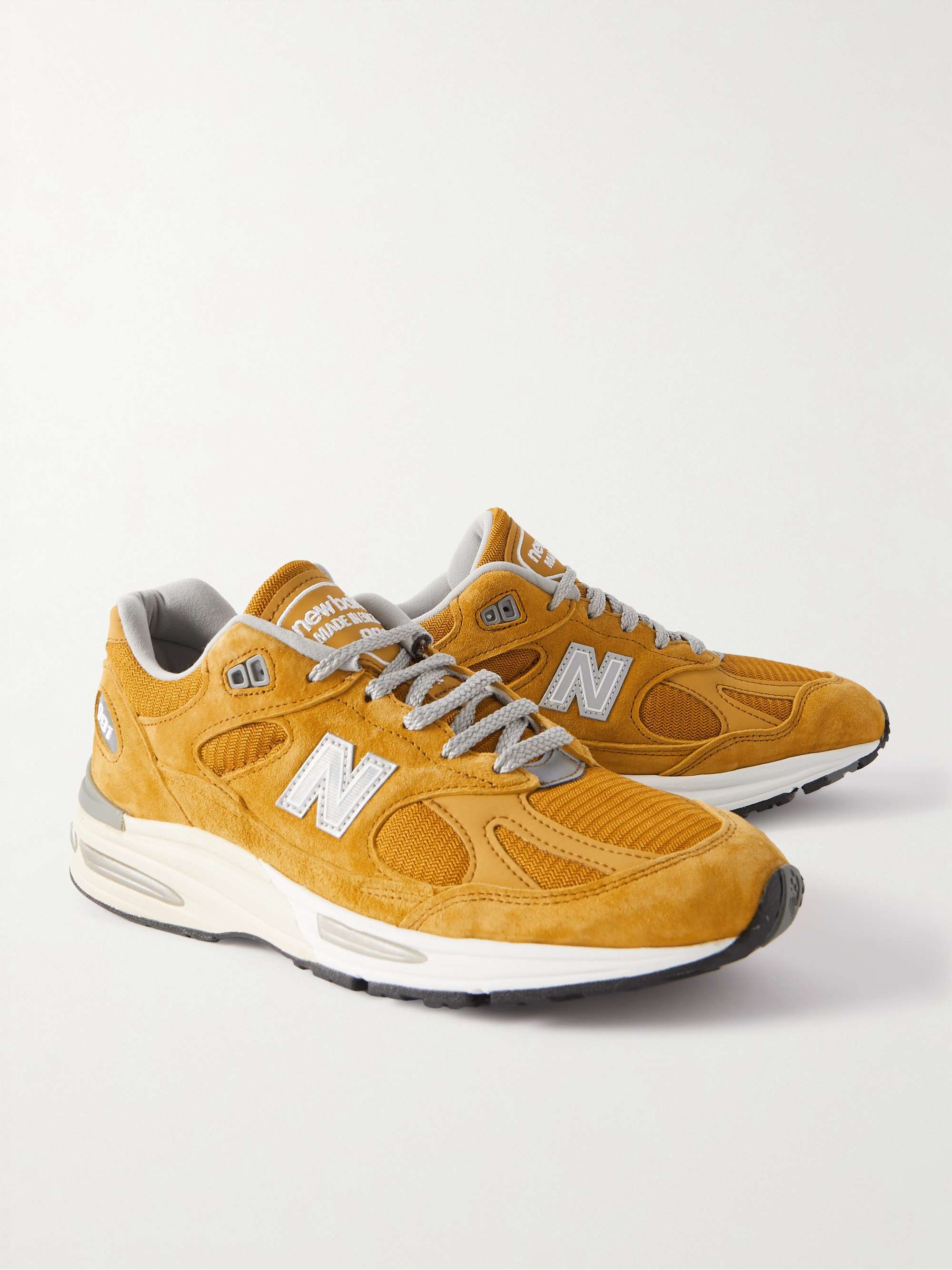 NEW BALANCE 991v2 Suede, Mesh and Leather Sneakers for Men | MR PORTER