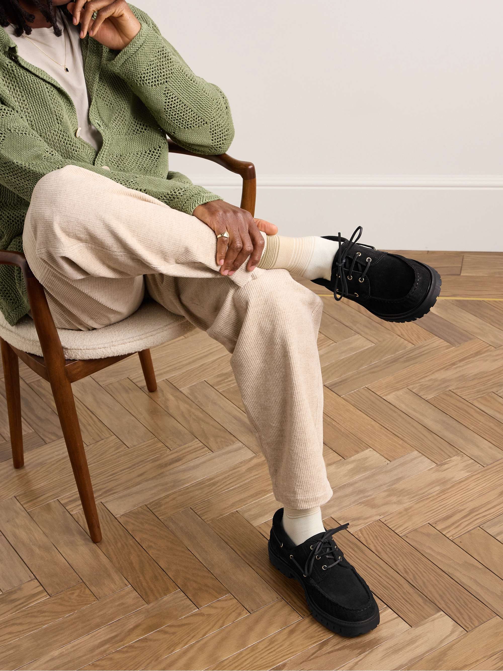 VINNY'S Aztec Suede Boat Shoes for Men | MR PORTER