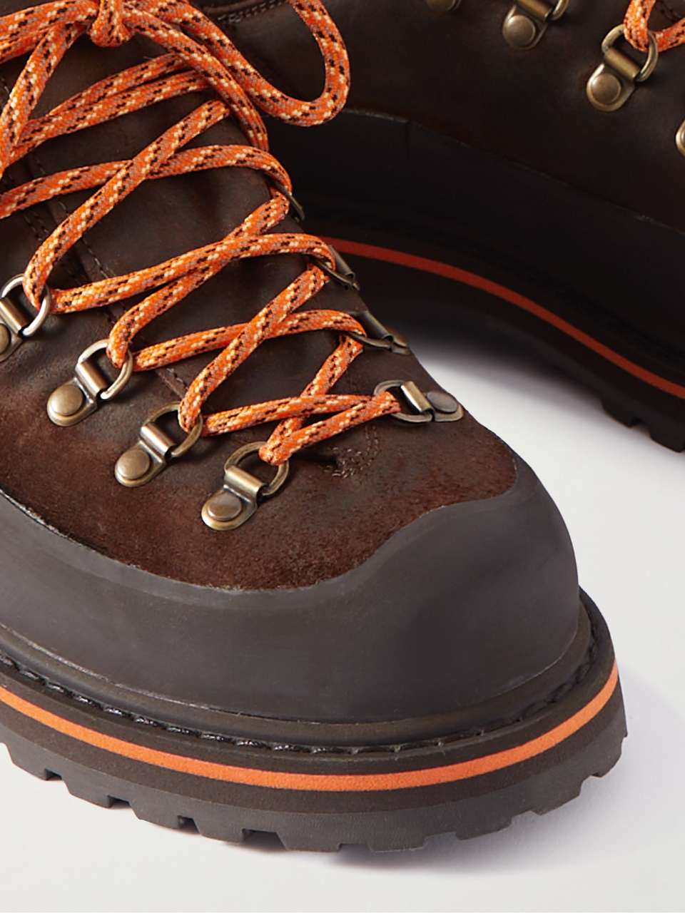 MR P. + Diemme Roccia Basso Rubber-Trimmed Suede Hiking Boots for Men ...