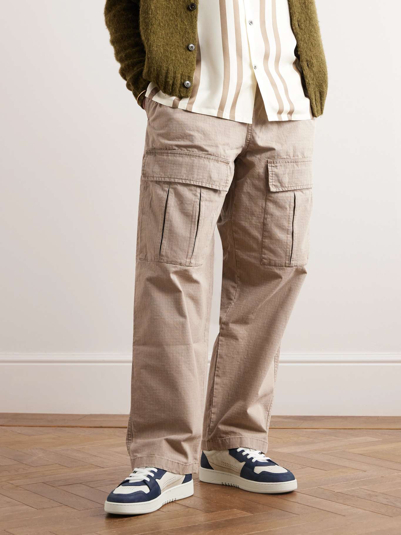 AXEL ARIGATO Dice Lo Suede-Trimmed Leather Sneakers for Men | MR PORTER