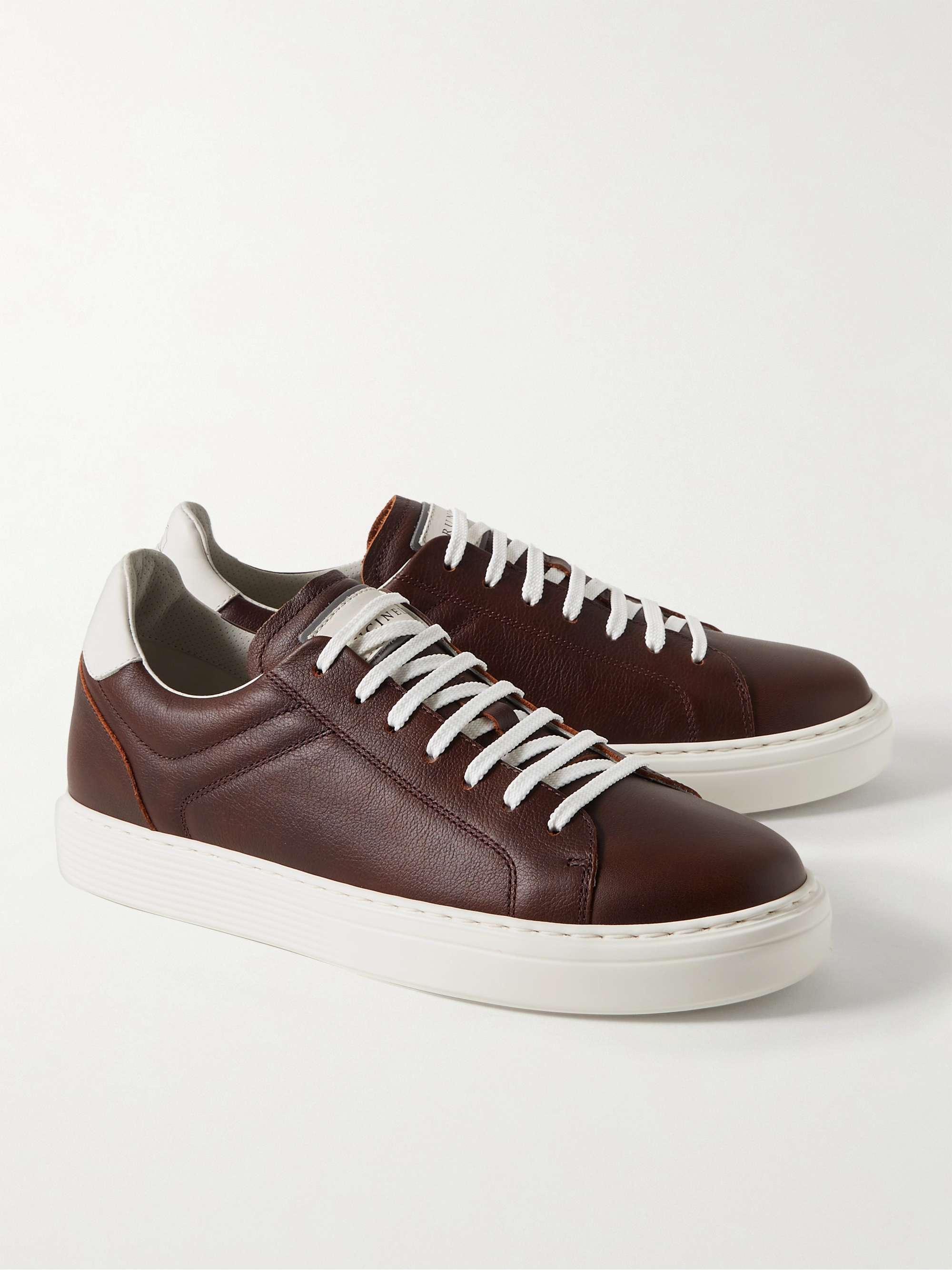 BRUNELLO CUCINELLI Leather Sneakers for Men | MR PORTER