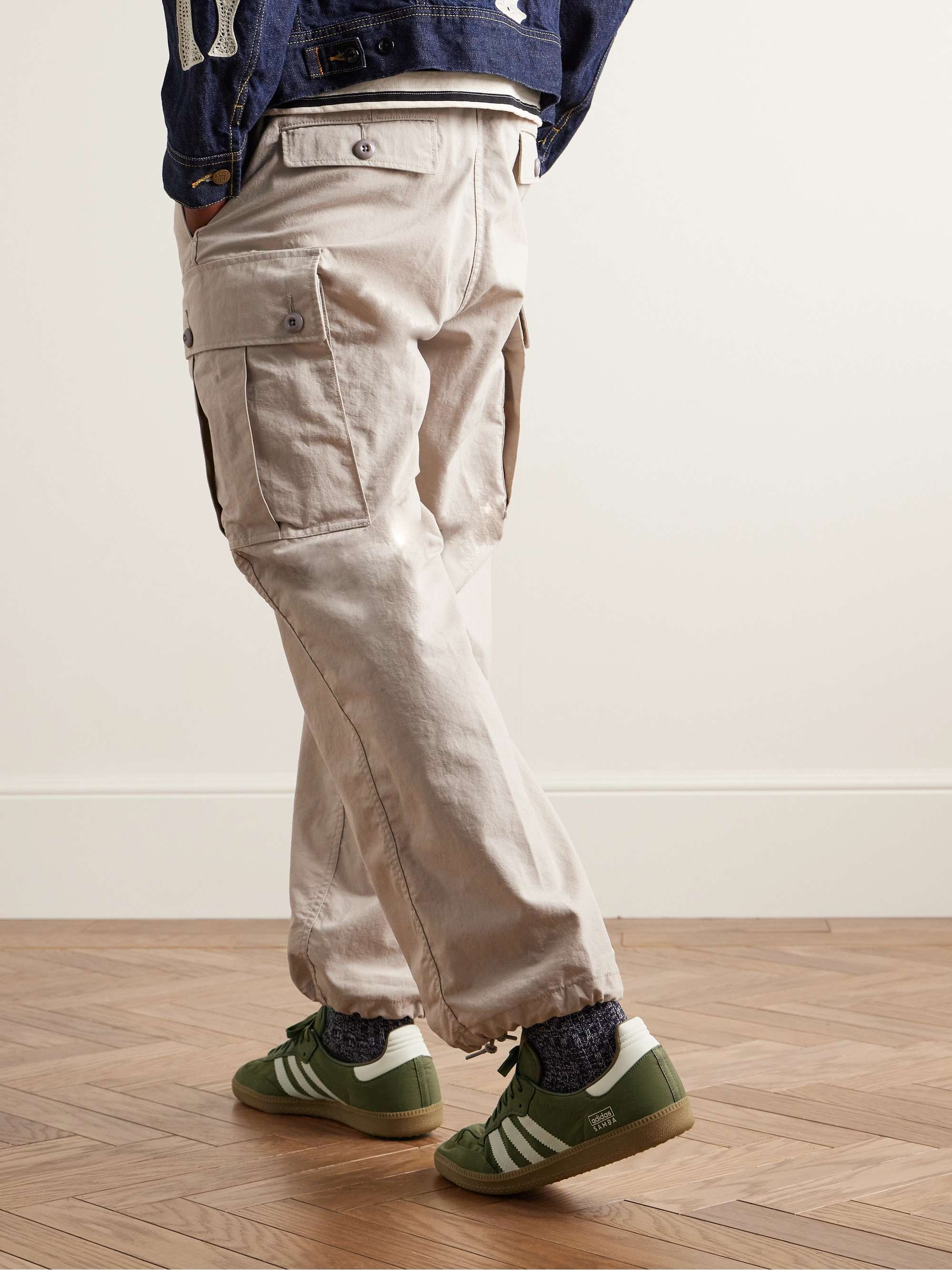 ADIDAS ORIGINALS Samba OG Leather-Trimmed Crinkled-Shell Sneakers for ...