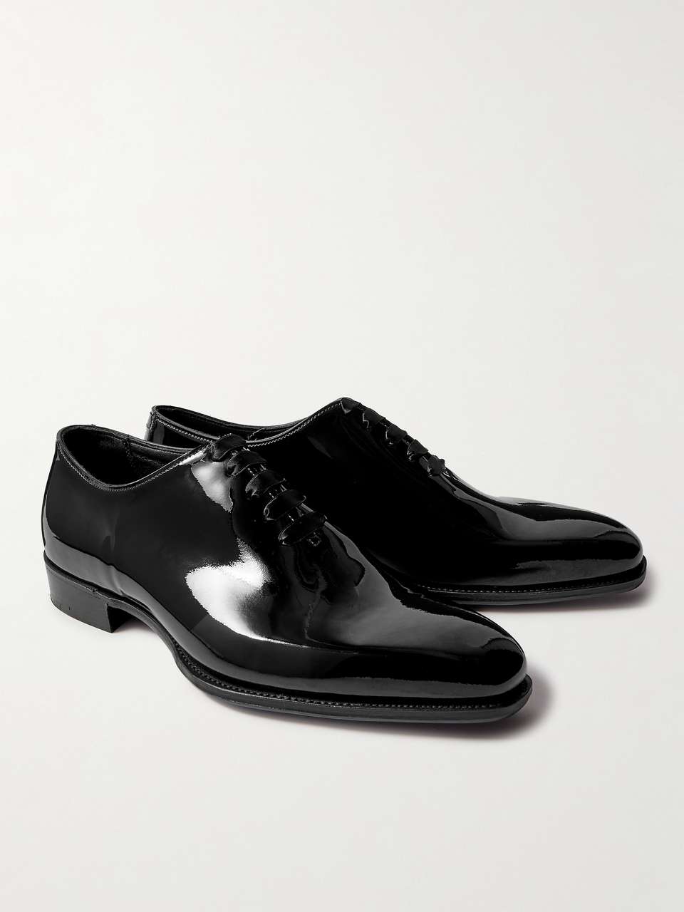 GEORGE CLEVERLEY Merlin Whole-Cut Patent-Leather Oxford Shoes for Men ...
