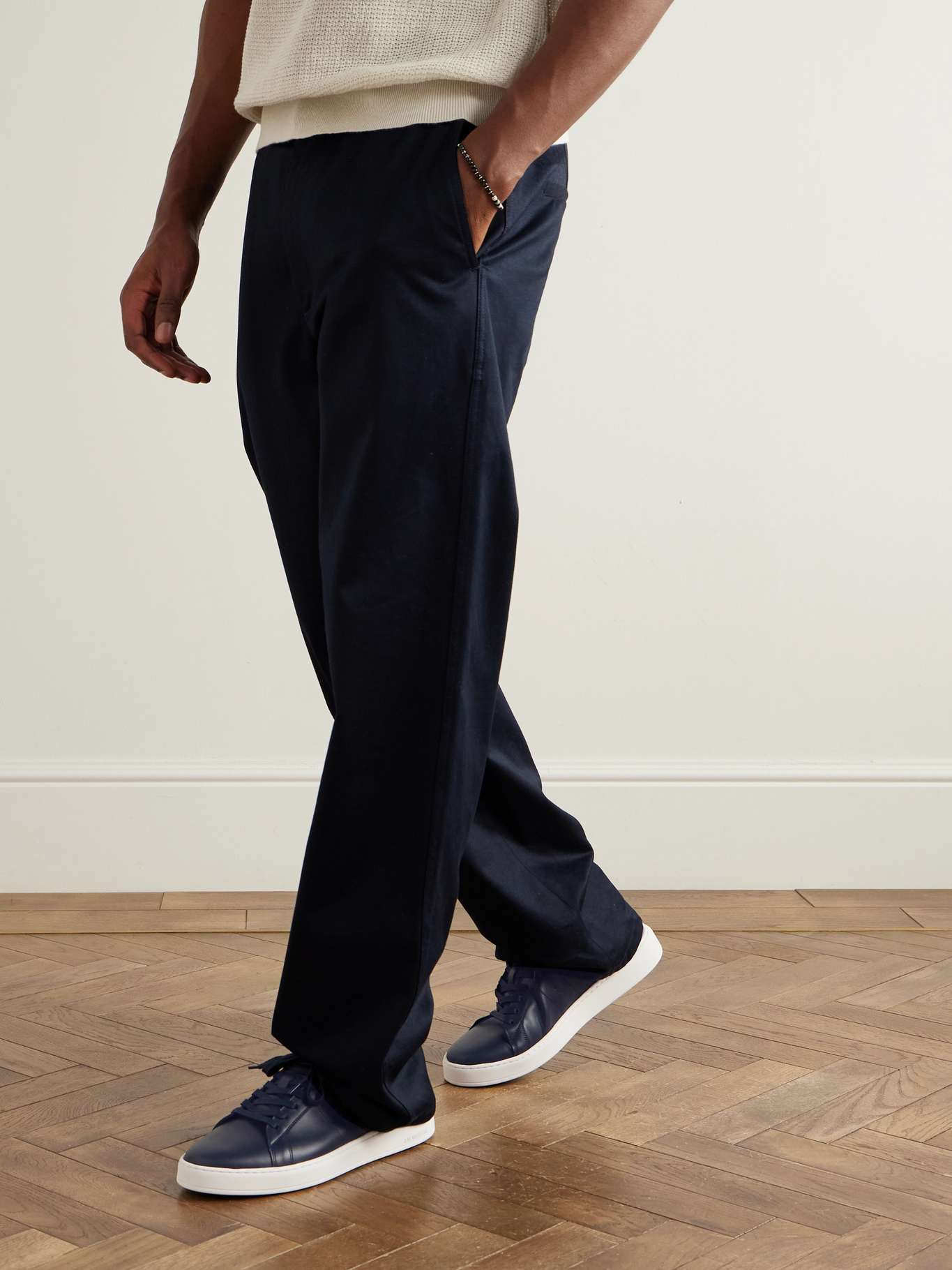 J.M. WESTON On Time Leather Sneakers for Men | MR PORTER